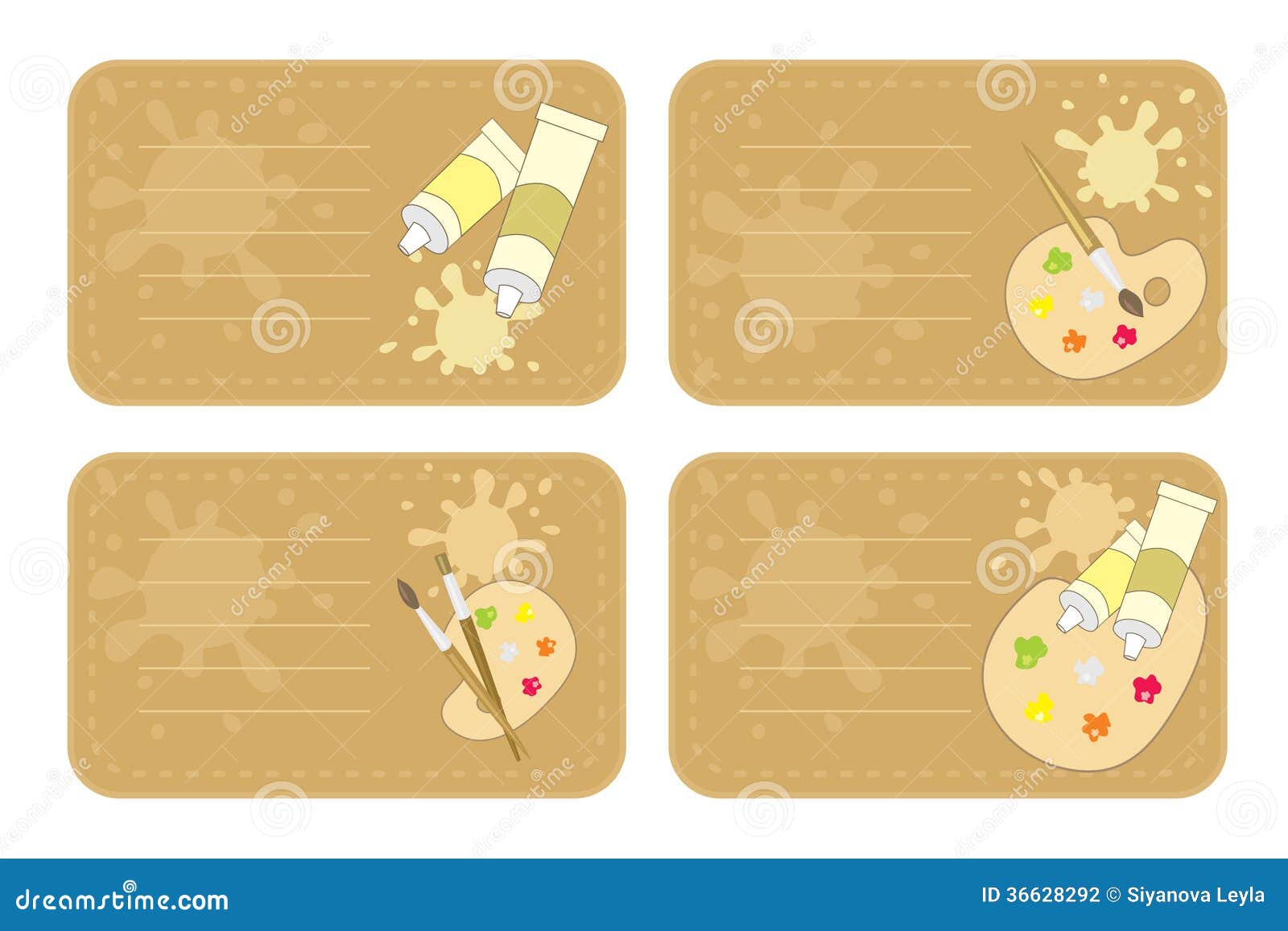 Artistic tag collection stock vector. Illustration of paint - 36628292