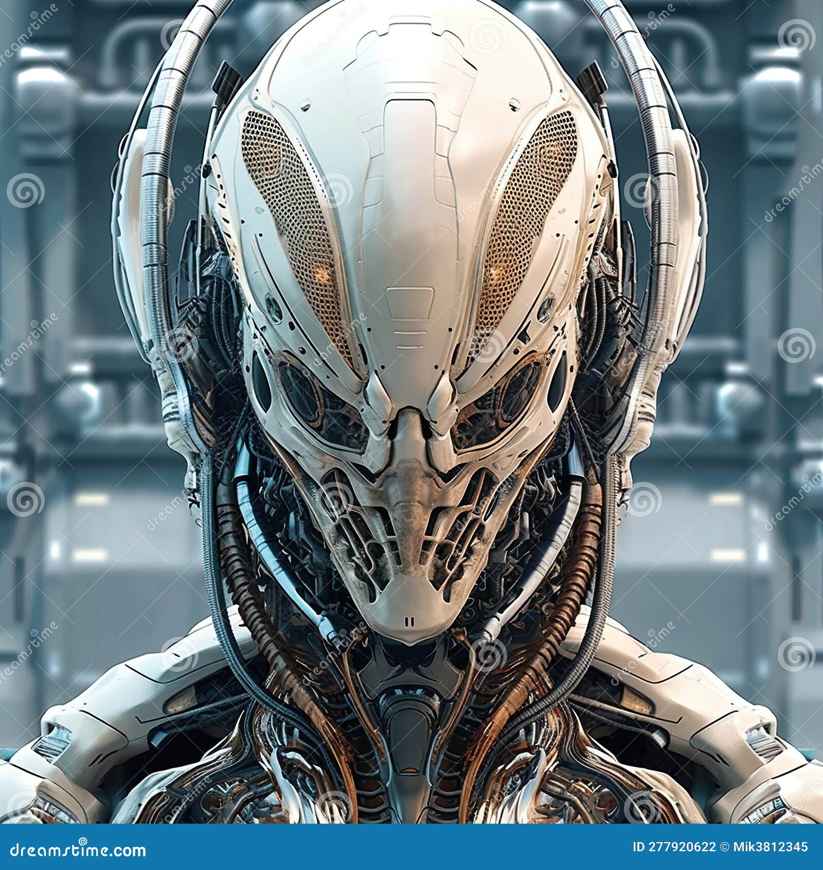 Artistic and Technological Concept of Alien Wallpaper. Stock ...