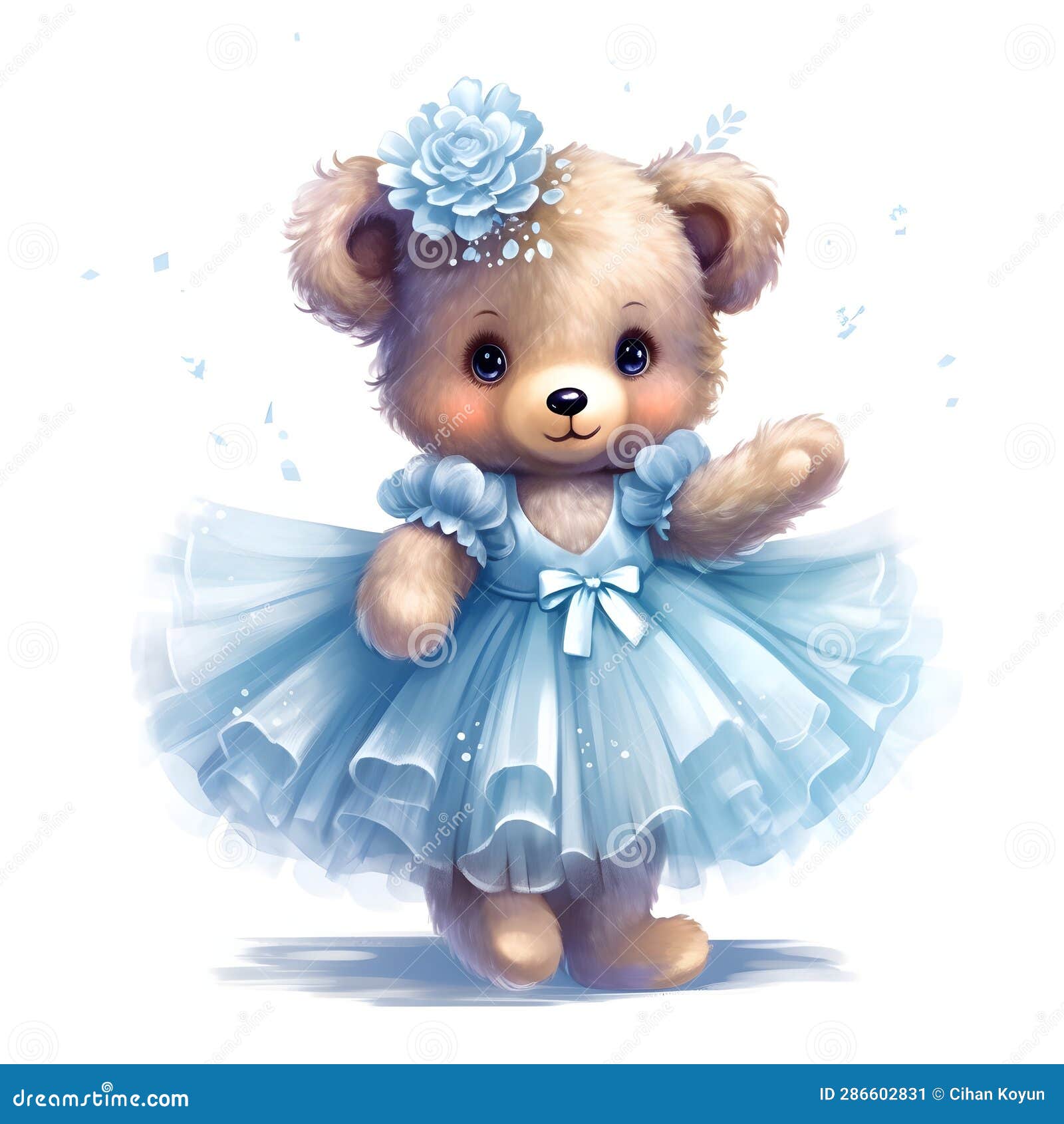 Artistic teddy tutu dance stock illustration. Illustration of print ...