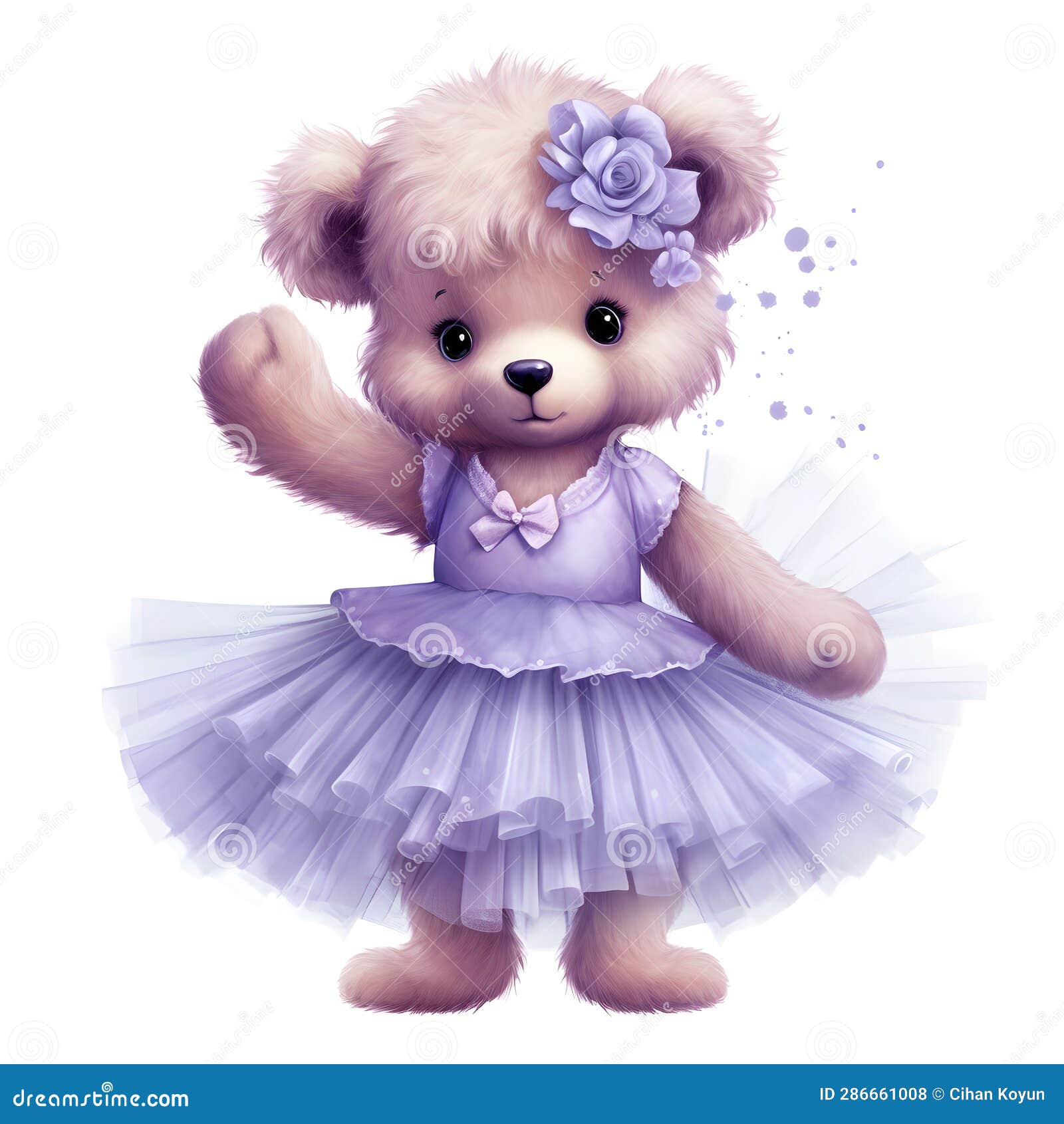 Artistic teddy tutu dance stock illustration. Illustration of play ...