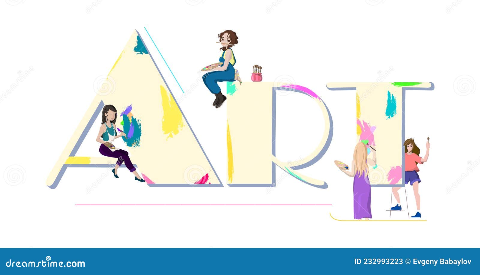 Artistic Text Concept ART Modern Creativity - Vector Stock Vector ...