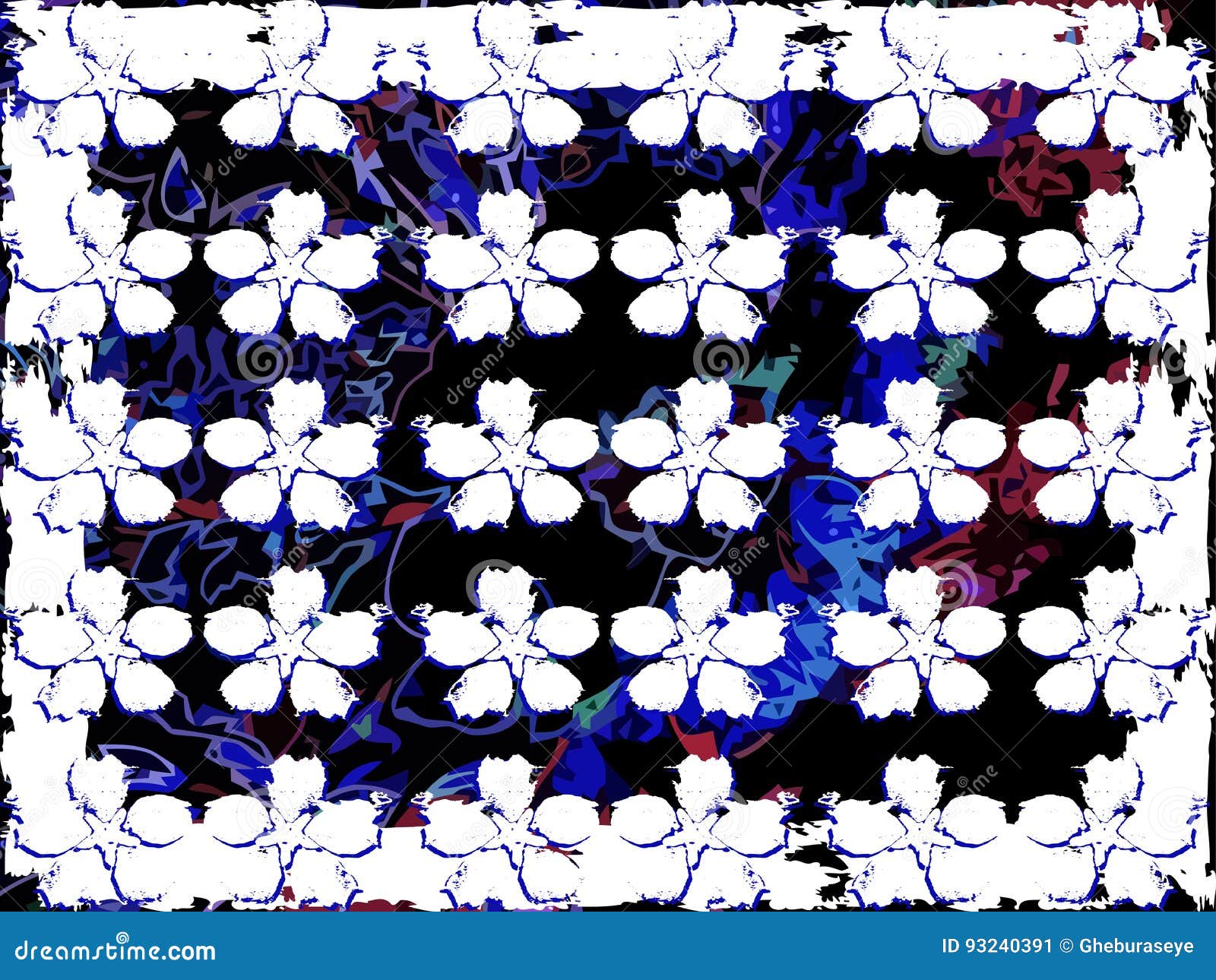 Artistic Texture With Flowers On Colorful Background. Stock Image ...