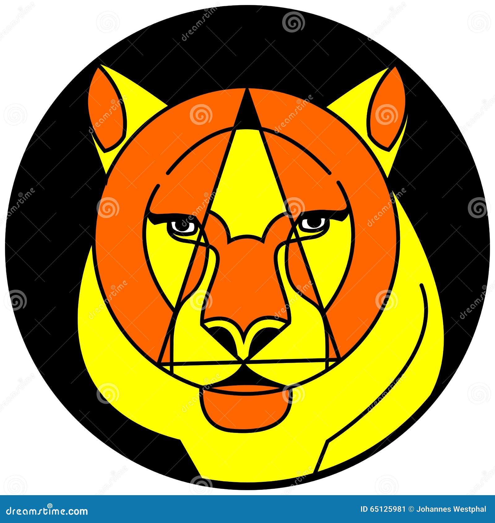 Artistic Tiger Face stock vector. Illustration of head - 65125981