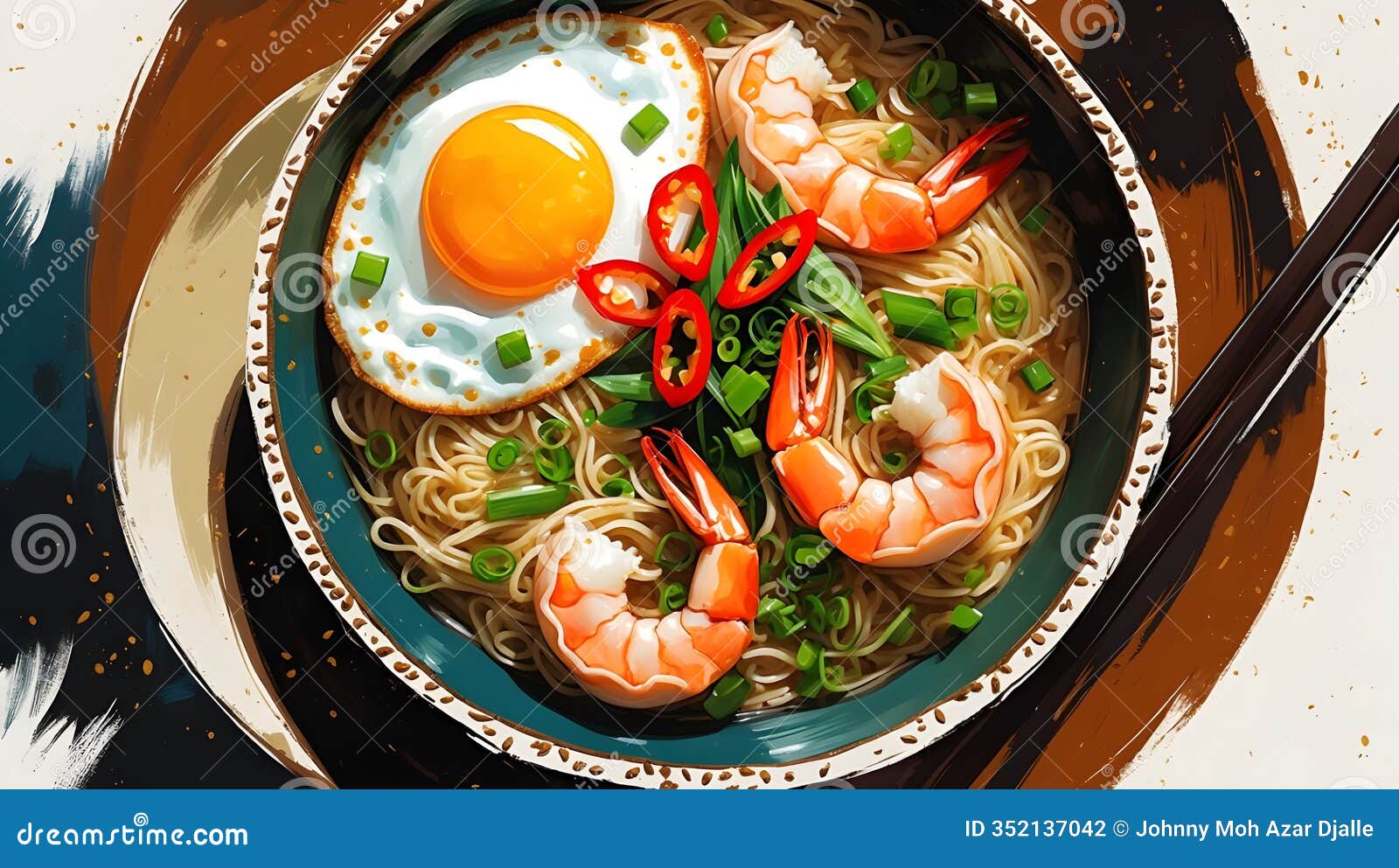 Fried Egg Noodle 4k Art Image Preview: Photorealistic Rendering With ...