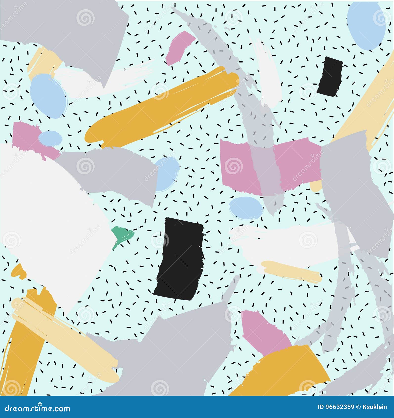 Artistic Vector Background in Trendy 80s 90s Style. Messy Cover ...