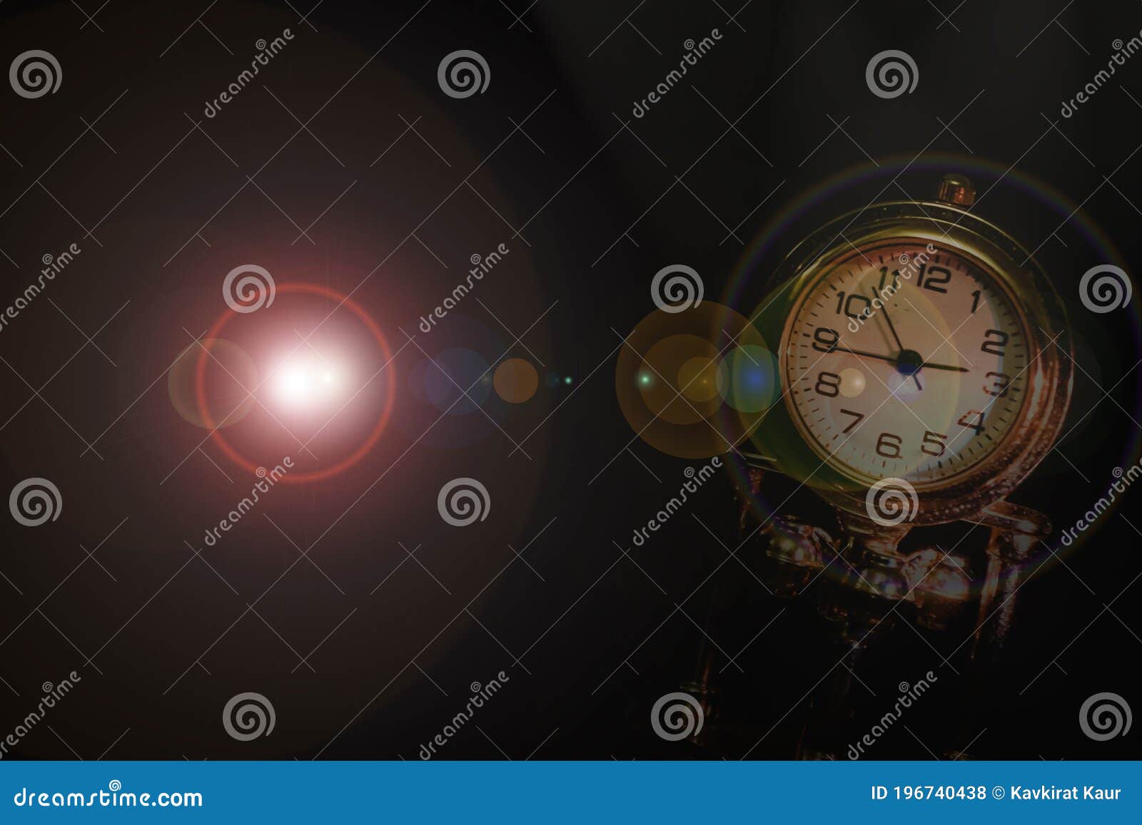 An Artistic View of an Old Clock Stock Photo - Image of lights, object ...