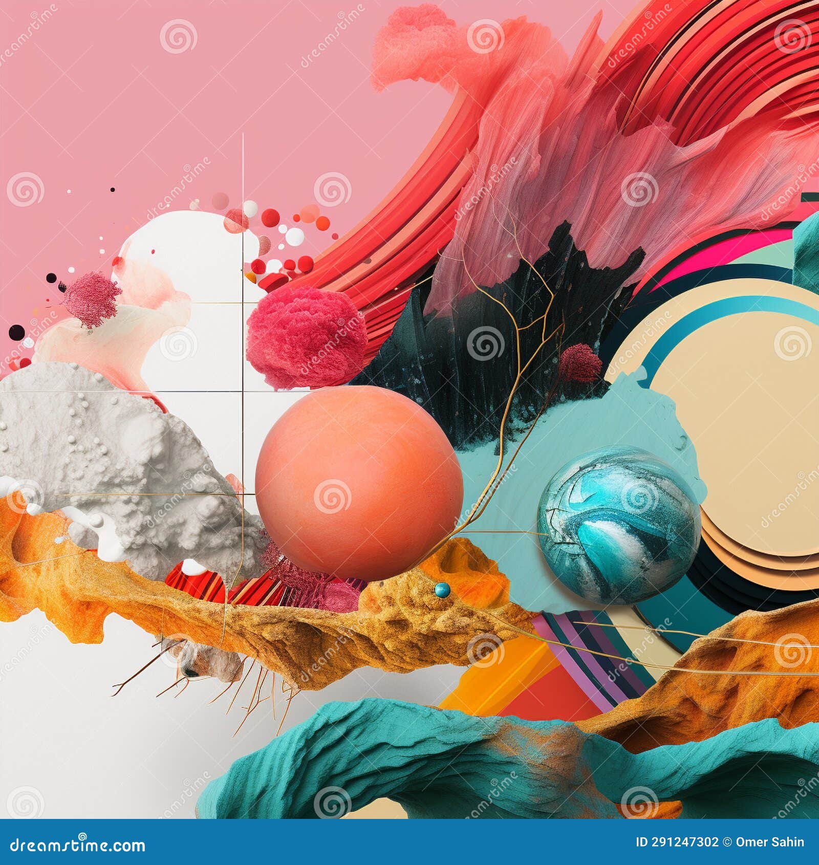 Artistic Vision: Abstract Moodboard Exploration Stock Photo - Image of ...