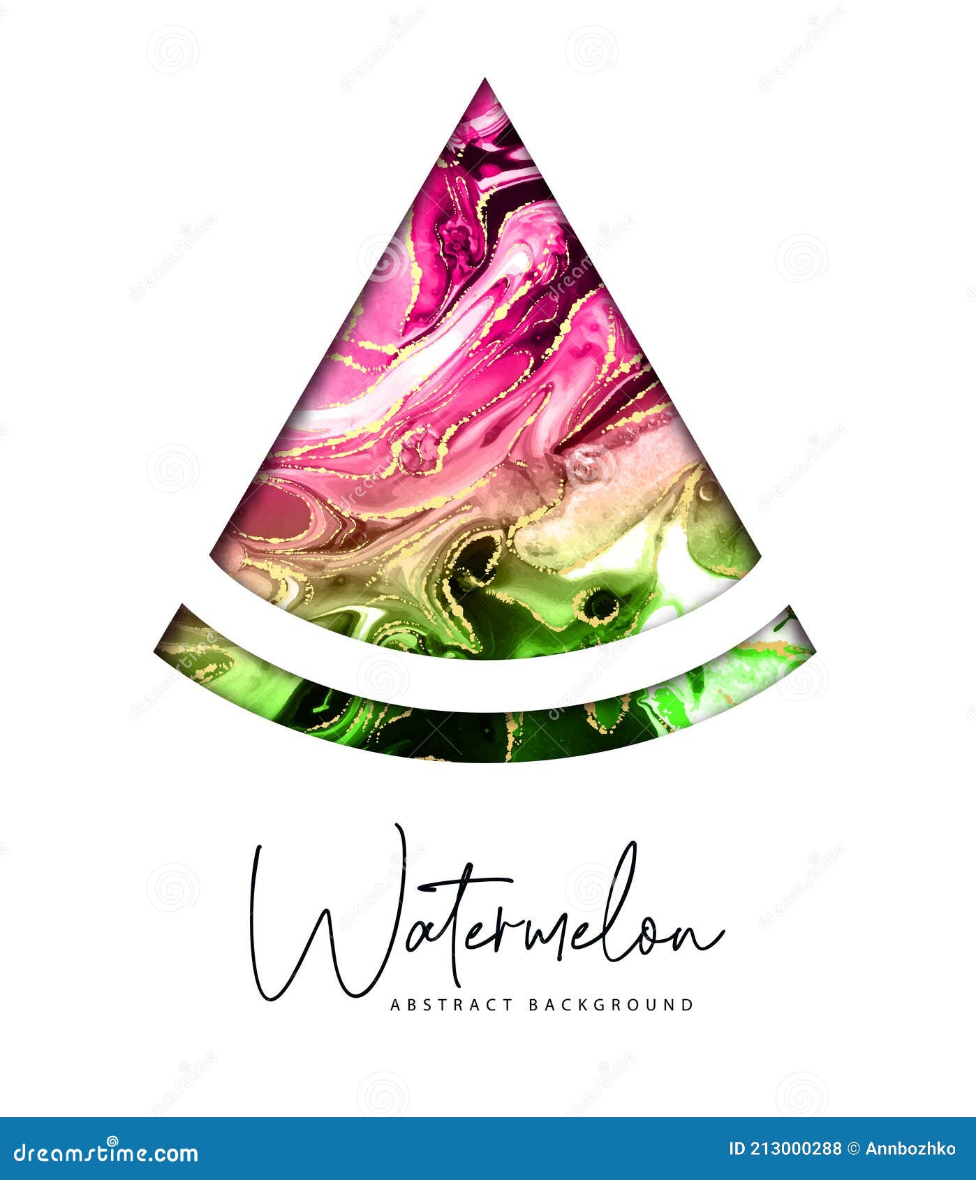 Watermelon Triangle Slices Fucsia Pink Flat Vector Illustration With ...