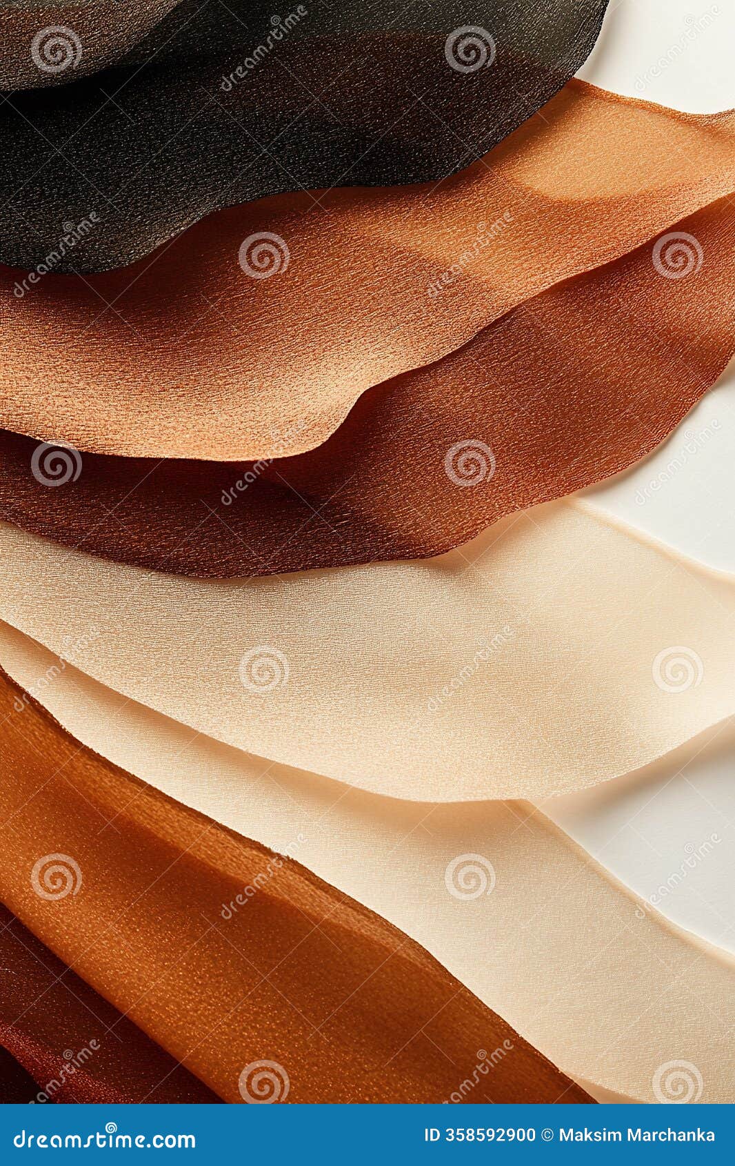 Wavy Fabric Patterns in Diverse Skin Tones Representing Harmony Stock ...