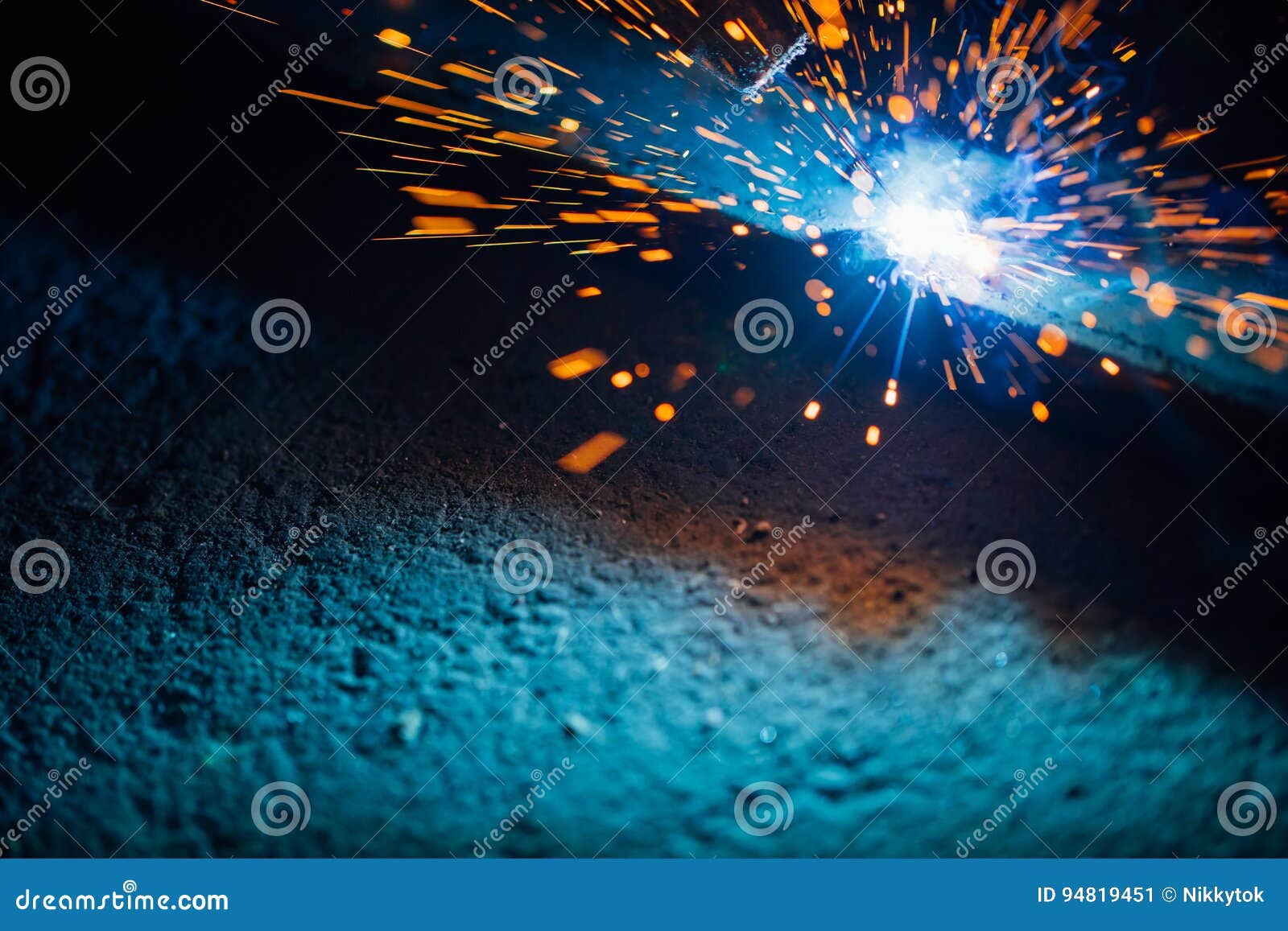 Artistic Welding Sparks Light, Industrial Background Stock Image ...
