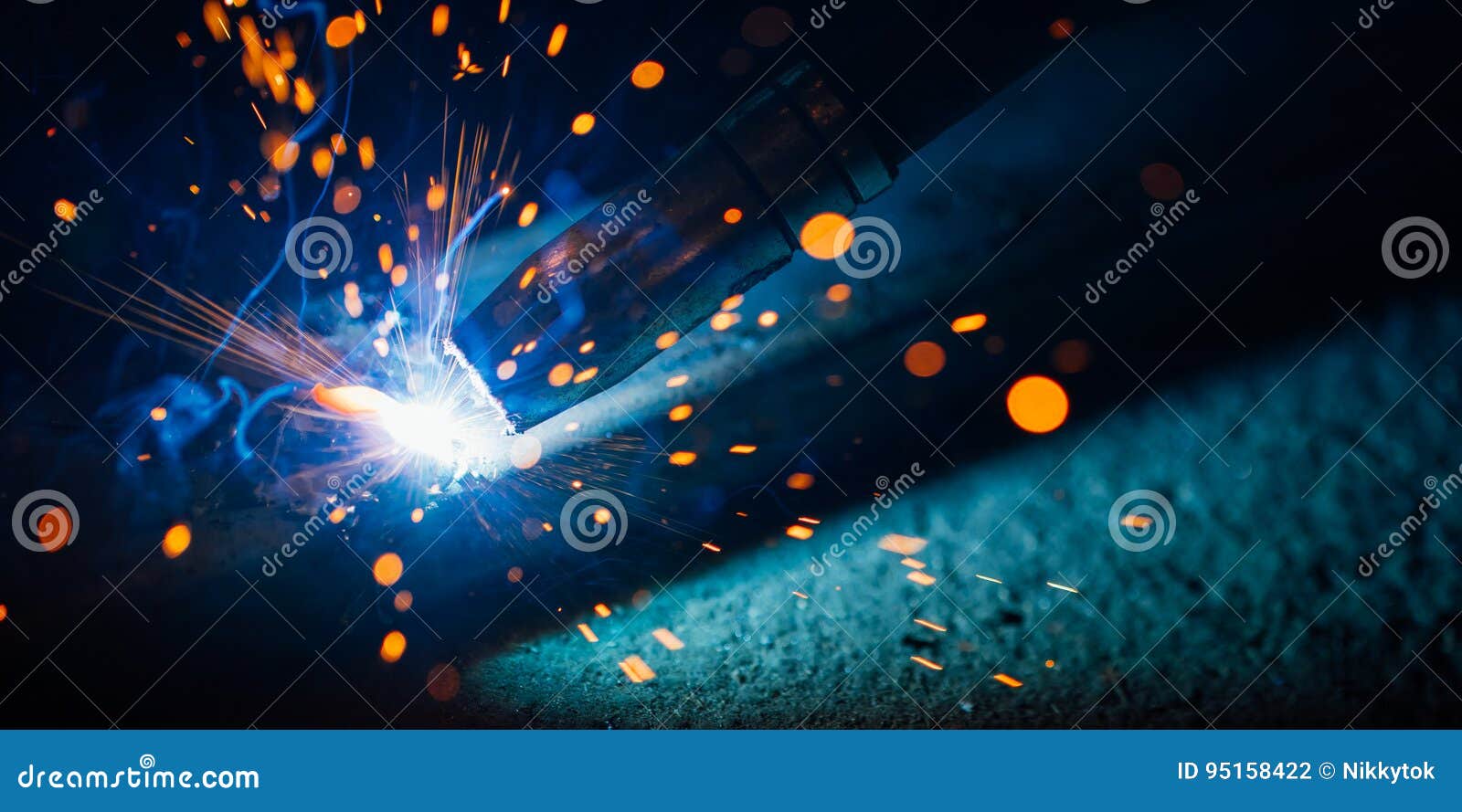 Artistic Welding Sparks Light, Industrial Background Stock Photo ...