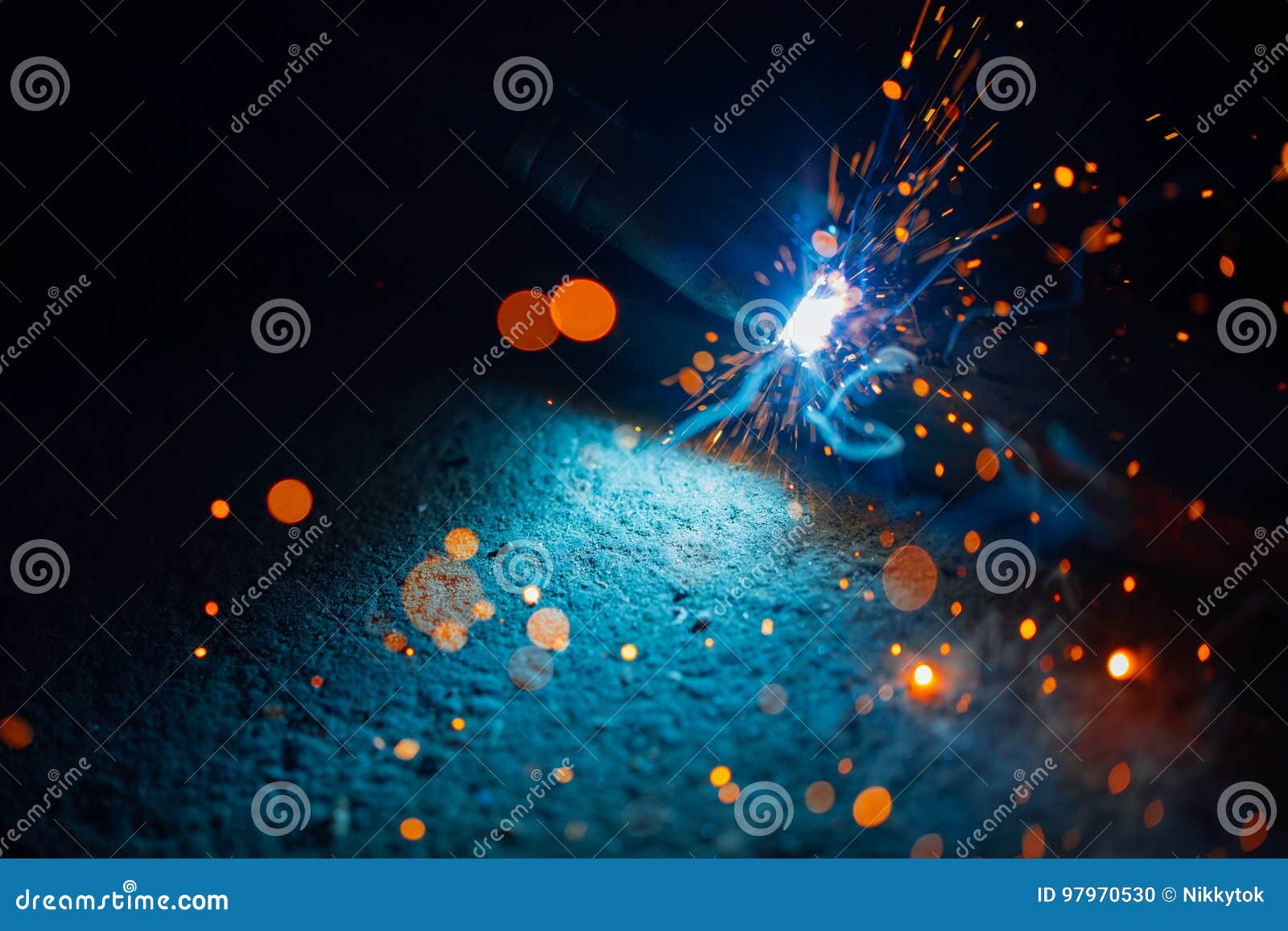 Artistic Welding Sparks Light, Industrial Background Stock Photo ...