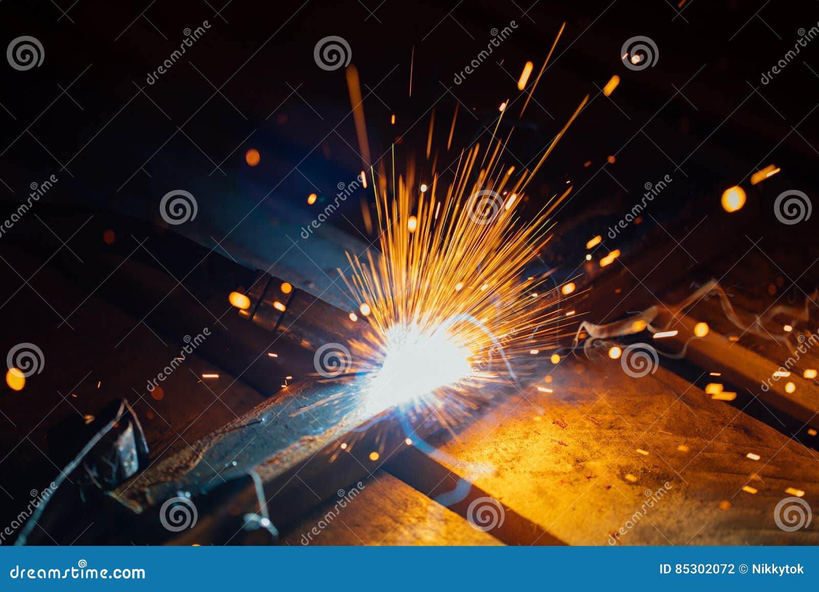 Artistic Welding Sparks Light, Industrial Background Stock Photo ...