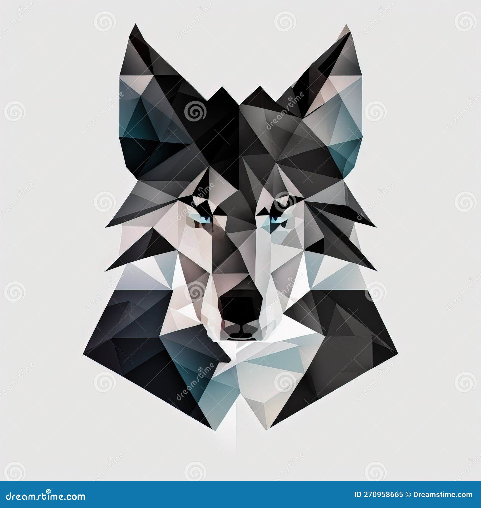 Artistic Wolf Head Drawing, Beautiful Abstract Wolf. Generative Ai ...