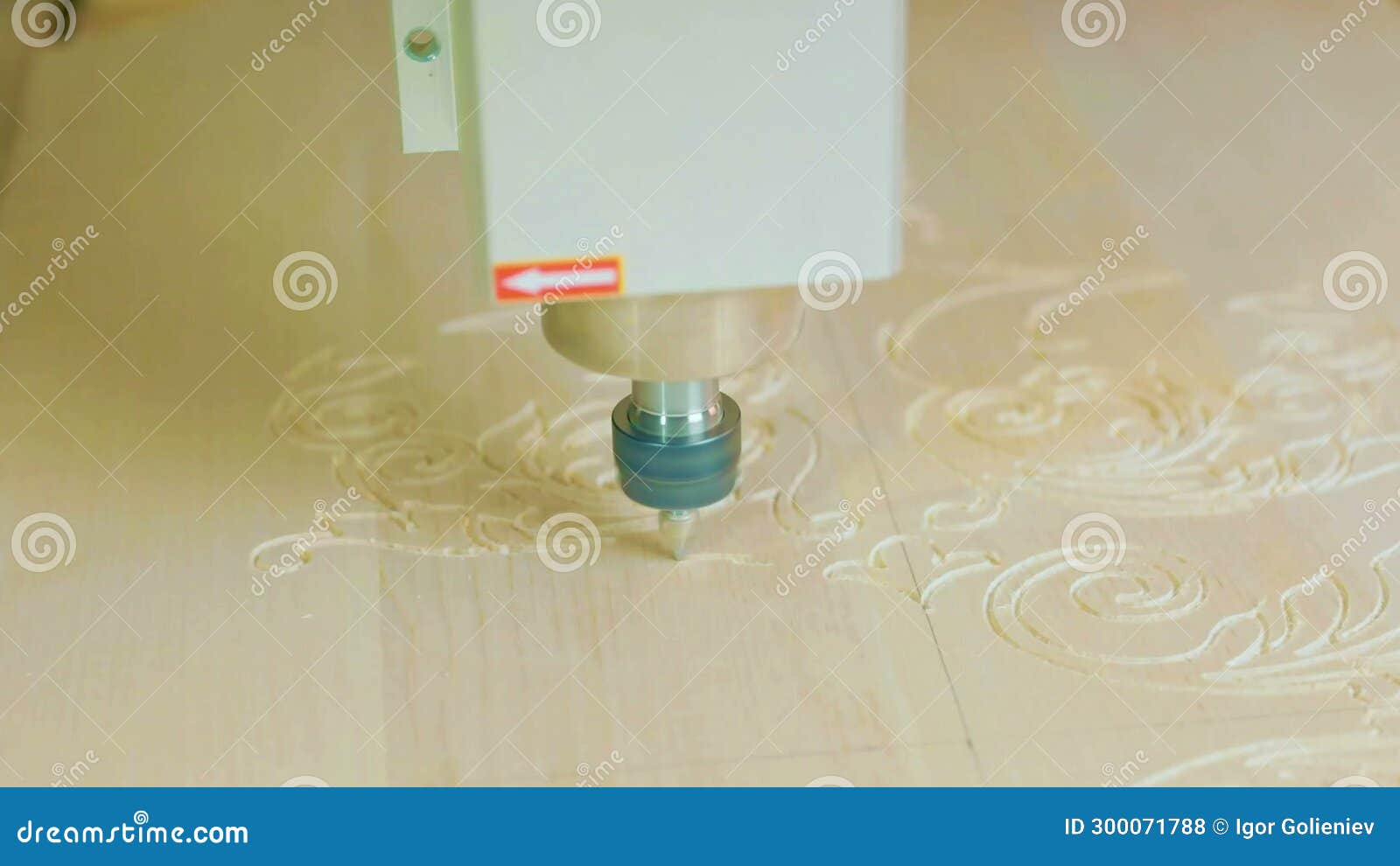 Artistic Wood Processing, Computer-controlled Precision Stock Photo ...