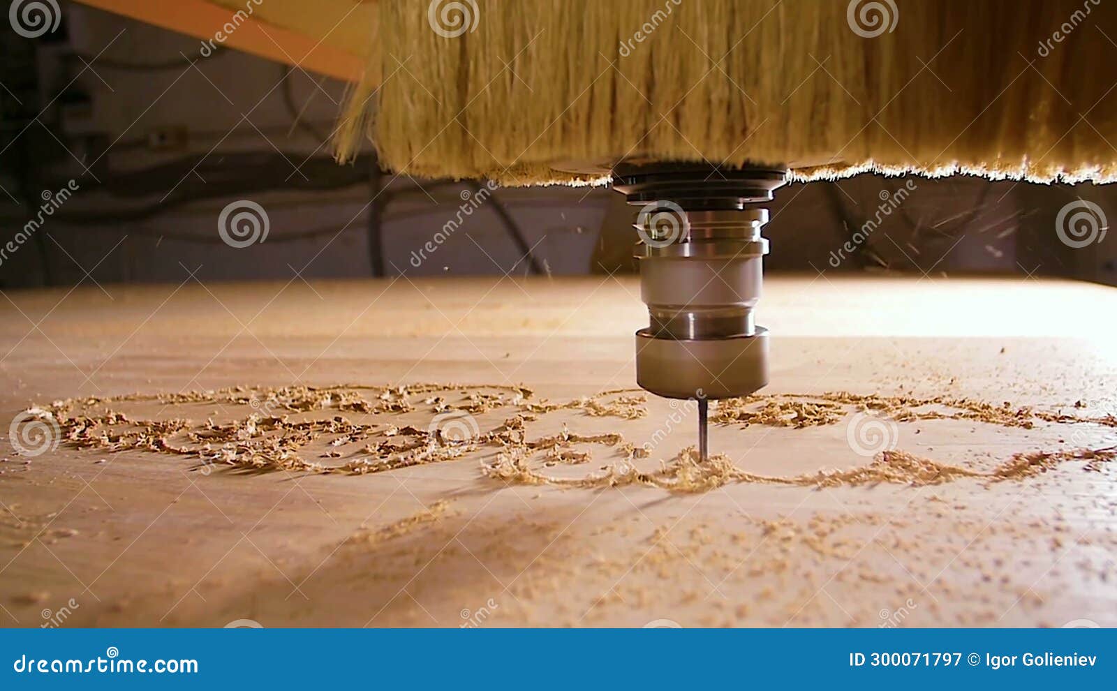 Artistic Wood Processing, Computer-controlled Precision Stock Image ...