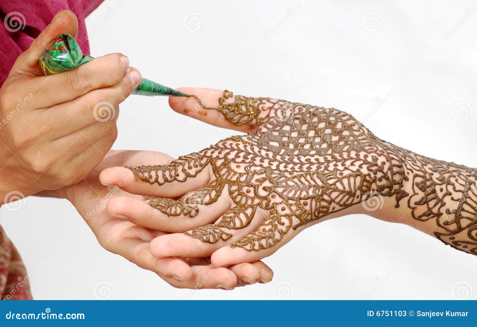 Artistic work on hand stock image. Image of bracelet, design - 6751103