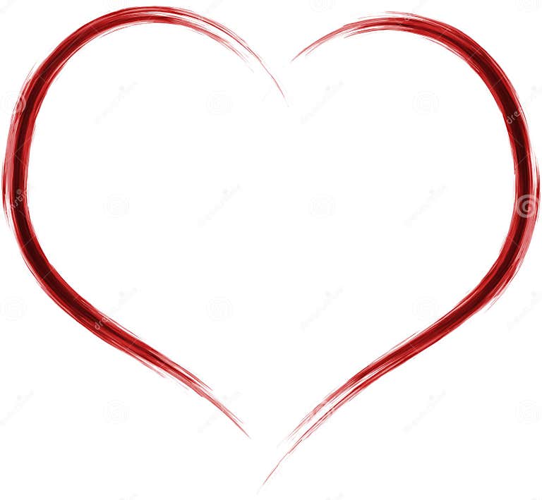 Artistiek hart vector illustratie. Illustration of etiket - 21466726