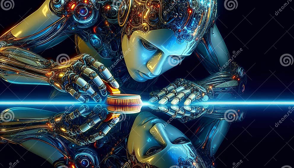 The Artistry of Automation stock illustration. Illustration of poster ...