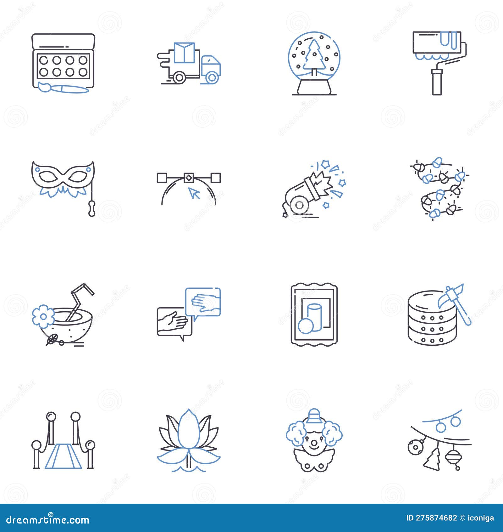 Artistry Line Icons Collection. Creativity, Talent, Imagination ...