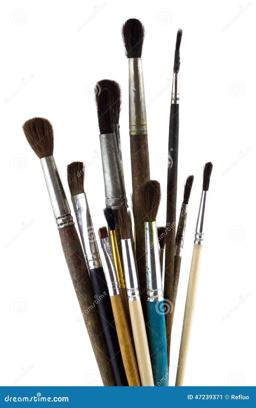 Artists Brushes Vertical Image Stock Image - Image of brush, isolated ...