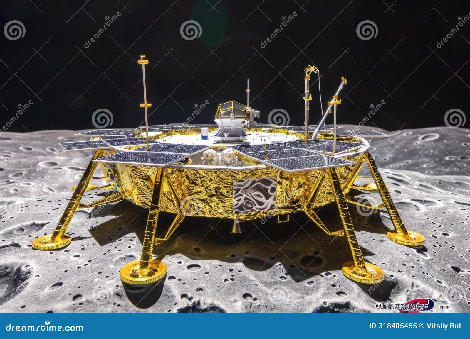 An Artists Interpretation of a Spacecraft Touching Down on the Moons ...