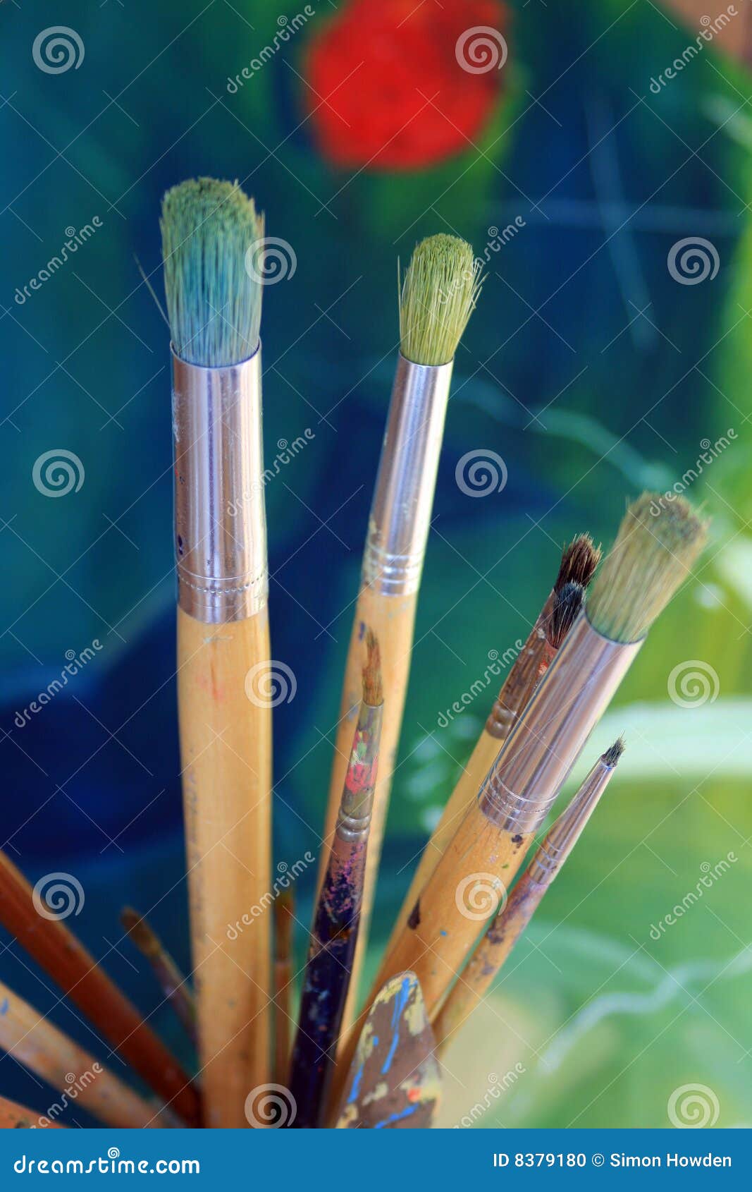 Artists paint brushes stock photo. Image of background - 8379180
