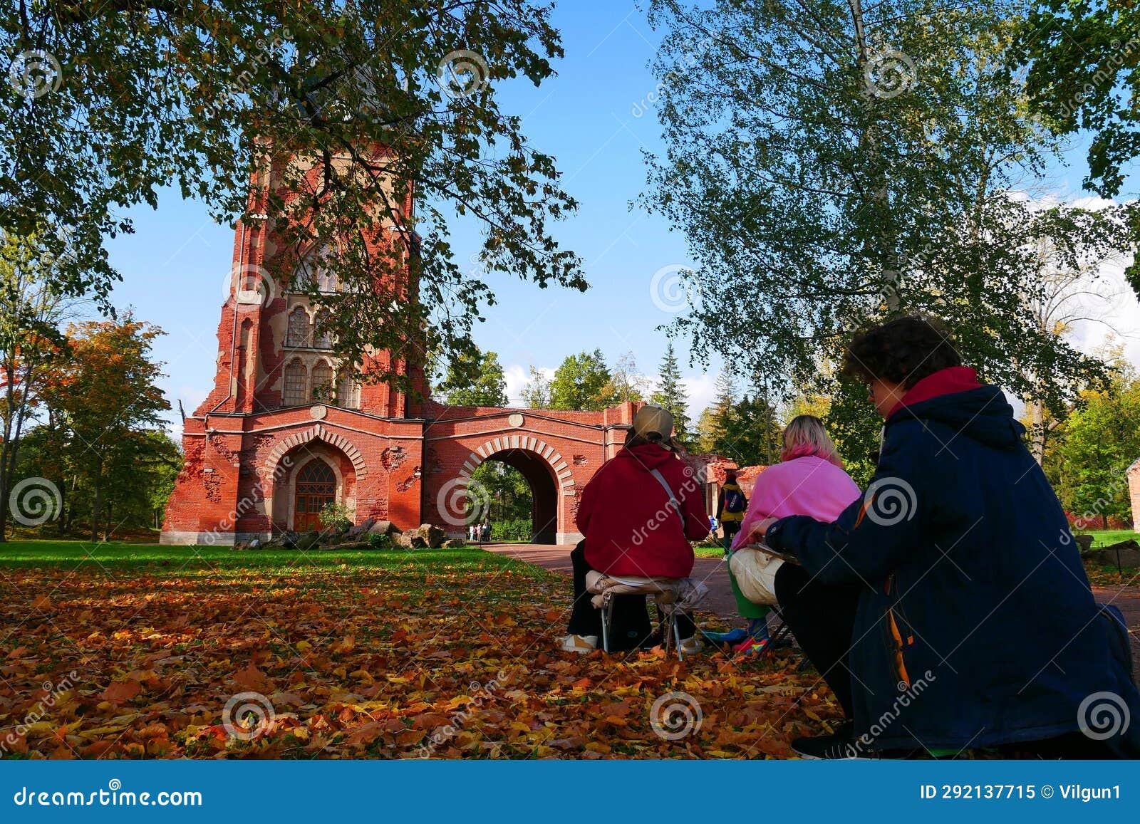 Artists Paint in Nature. Children Draw Drawings in Nature Editorial ...
