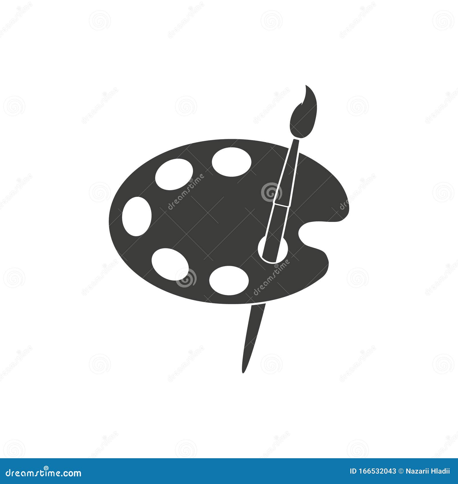 The Artists Palette Flat Style Icon Design. Vector. Stock Vector ... The Artists Palette Flat Style Icon Design. Vector. Stock Vector ...