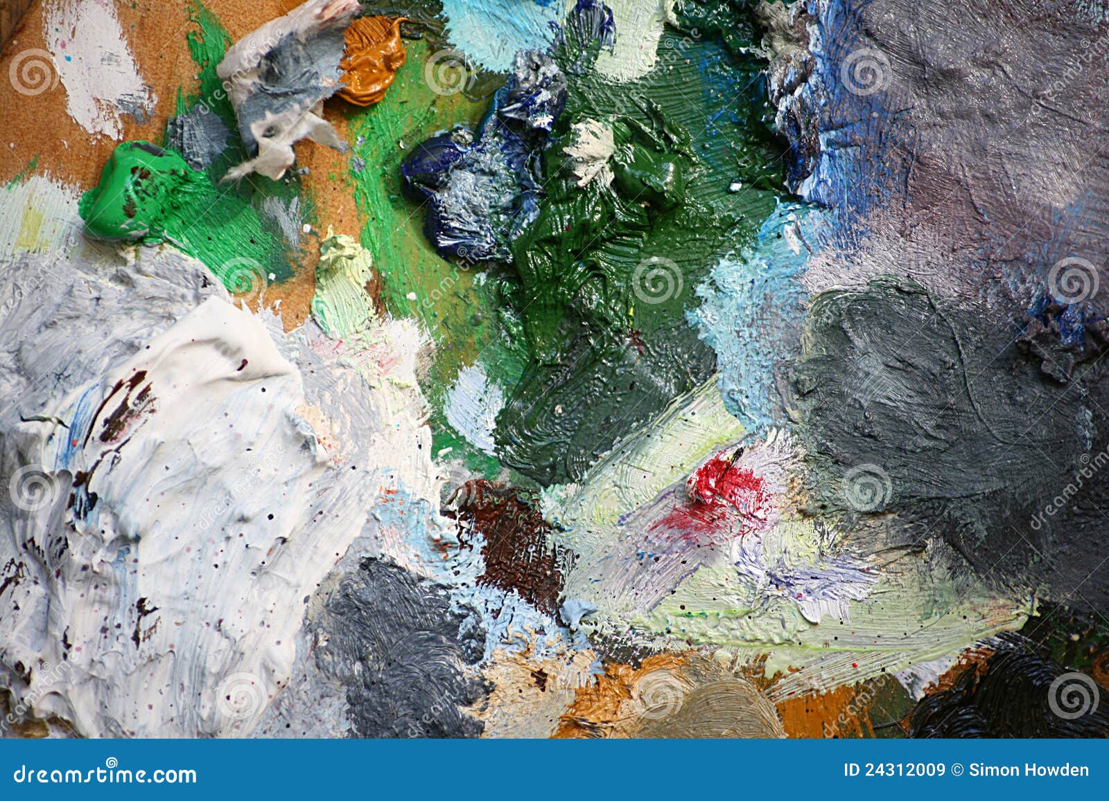 Artists Pallet 2 stock image. Image of background, mess - 24312009