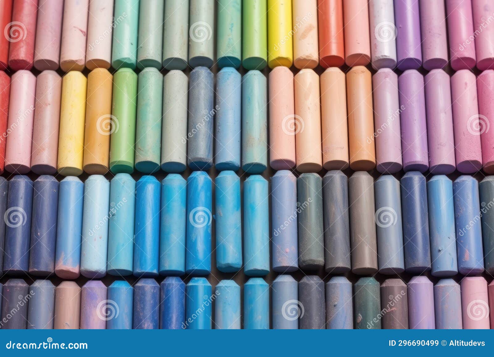 Artists Pastel Chalks Arranged on a Canvas Stock Image - Image of ...