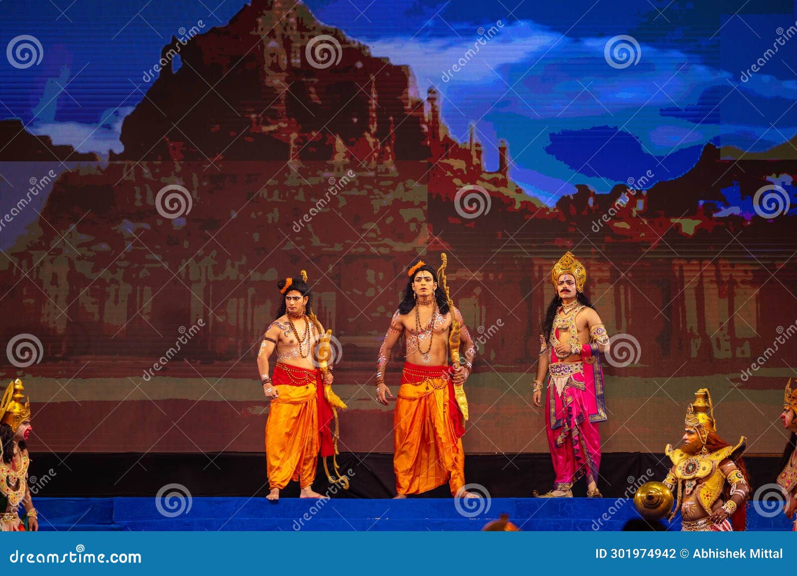 Artists Playing Ramayan Character in Ramlila Editorial Photography ...