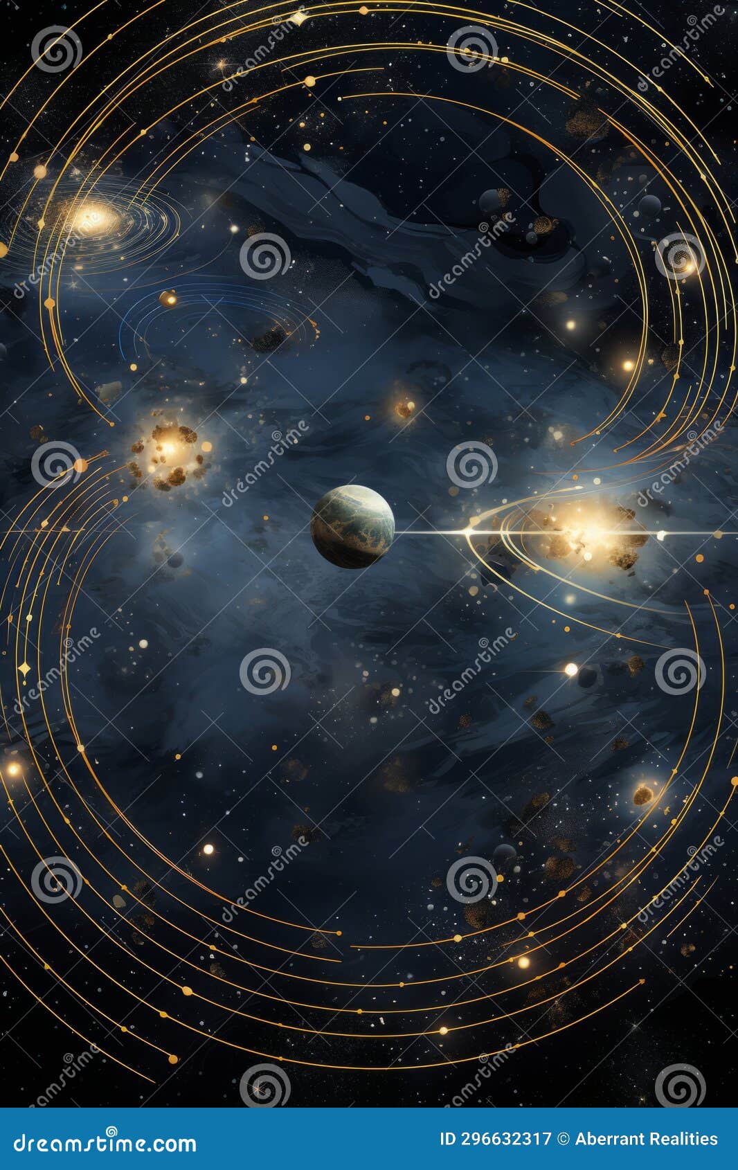 An Artists Rendering of the Solar System Stock Illustration ...