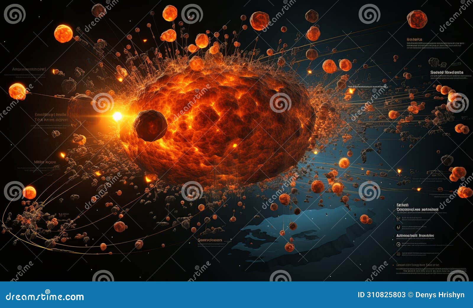 Artists Rendering of a Solar System Stock Image - Image of planetary ...