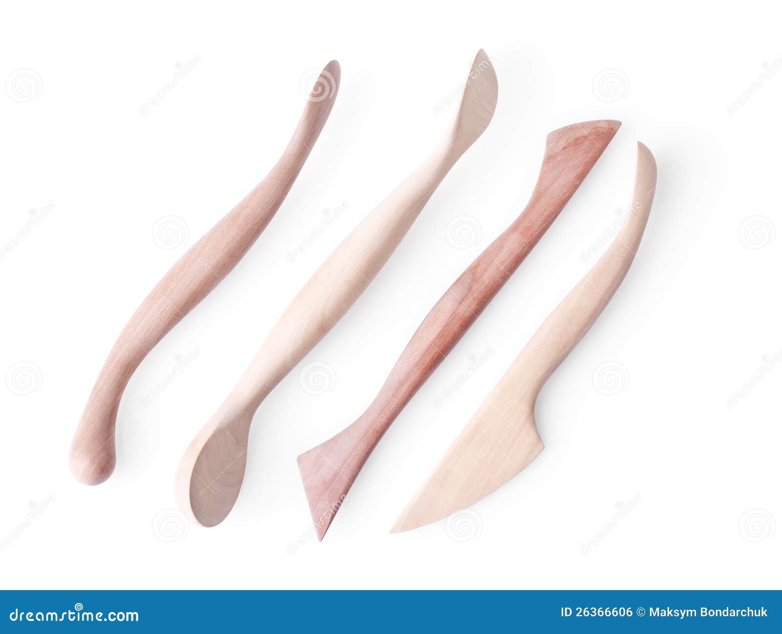 Artists Sculpting Wooden Tool Isolated On White Royalty-Free Stock ...