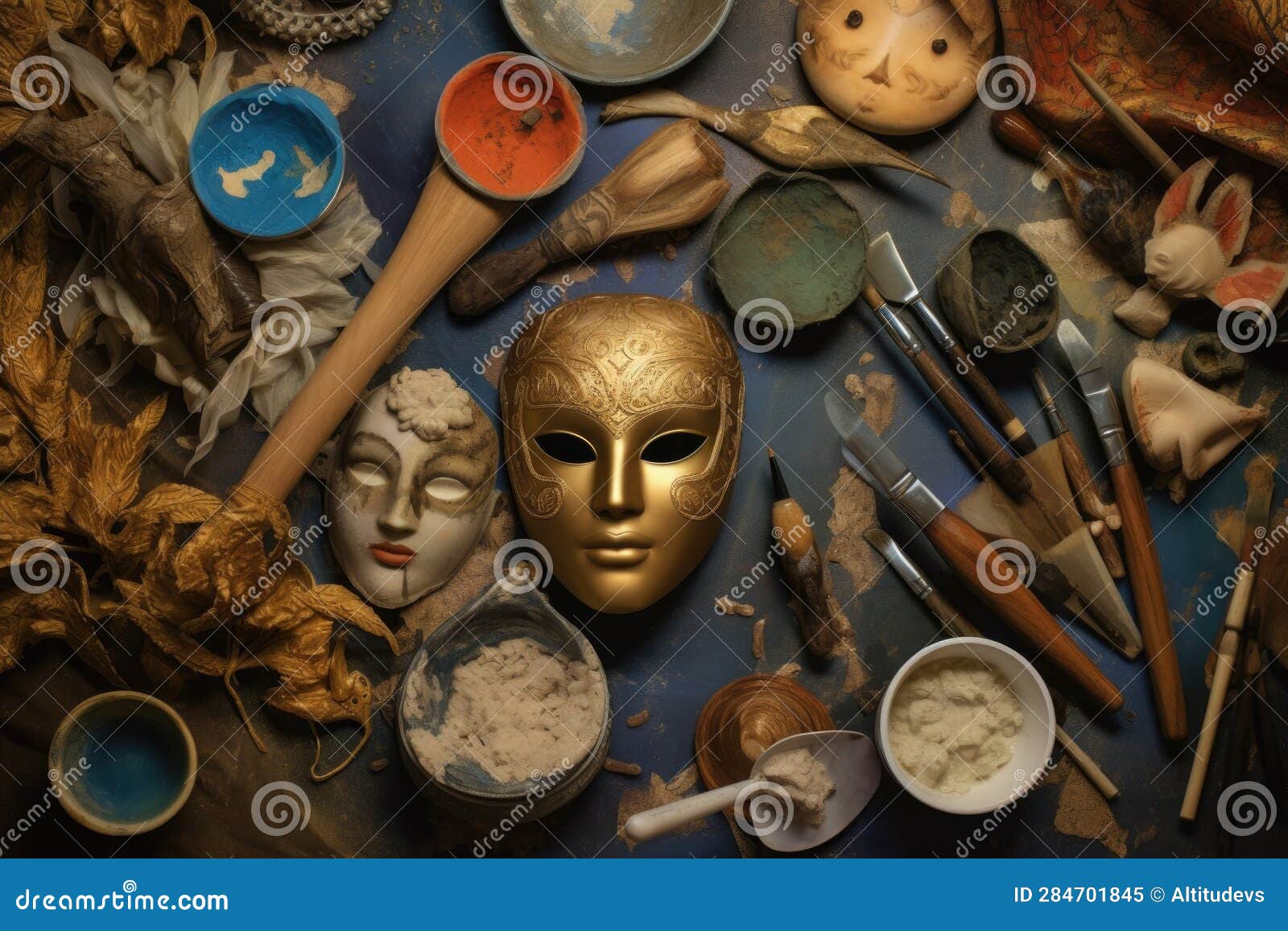 Artists Tools and Materials for Creating Masks Stock Image - Image of ...