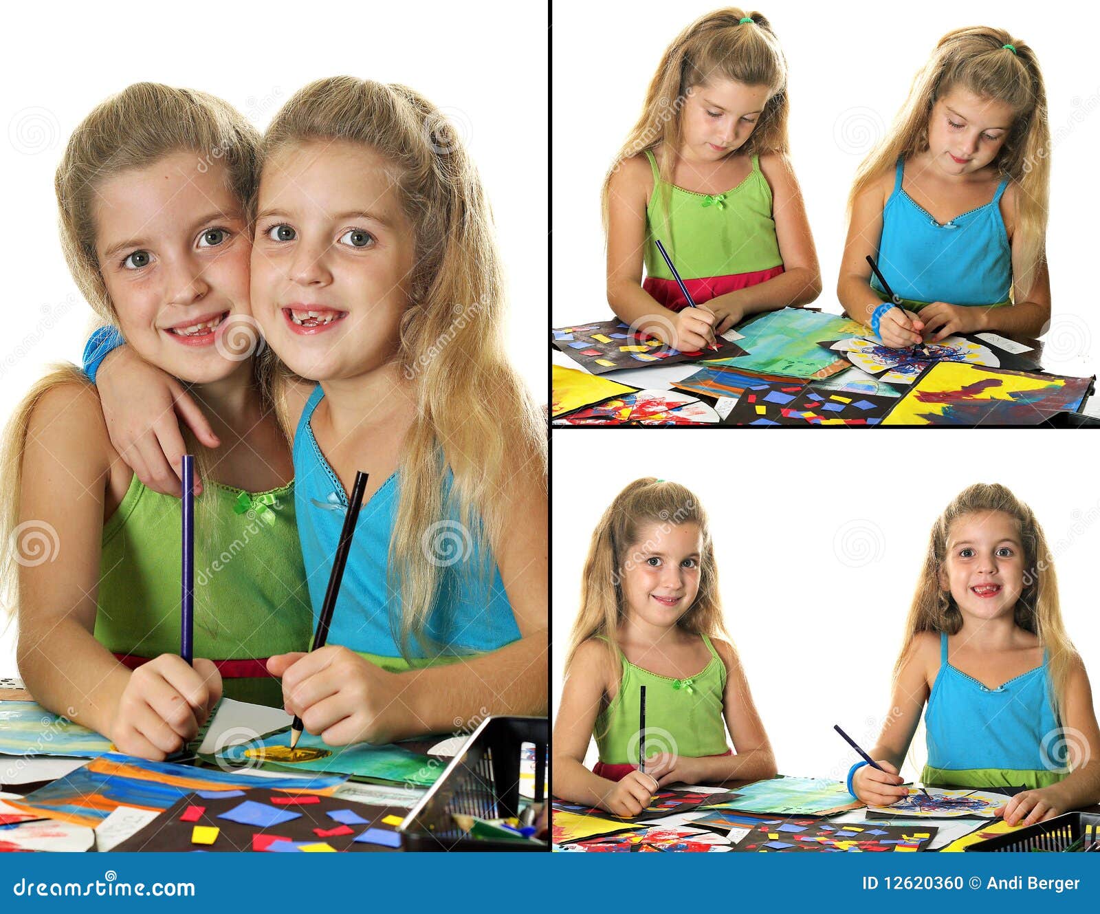 Arts & Crafts Kids Collage Stock Photo - Image of paint, people: 12620360