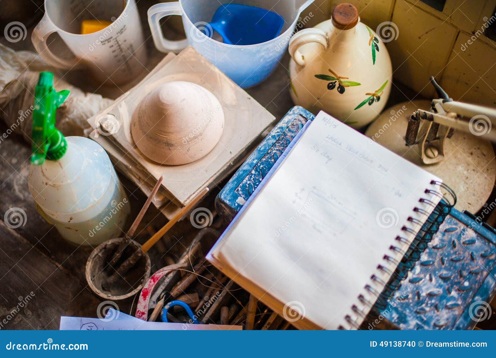 Arts and Crafts Workshop Tools Stock Photo - Image of clay, potter ...