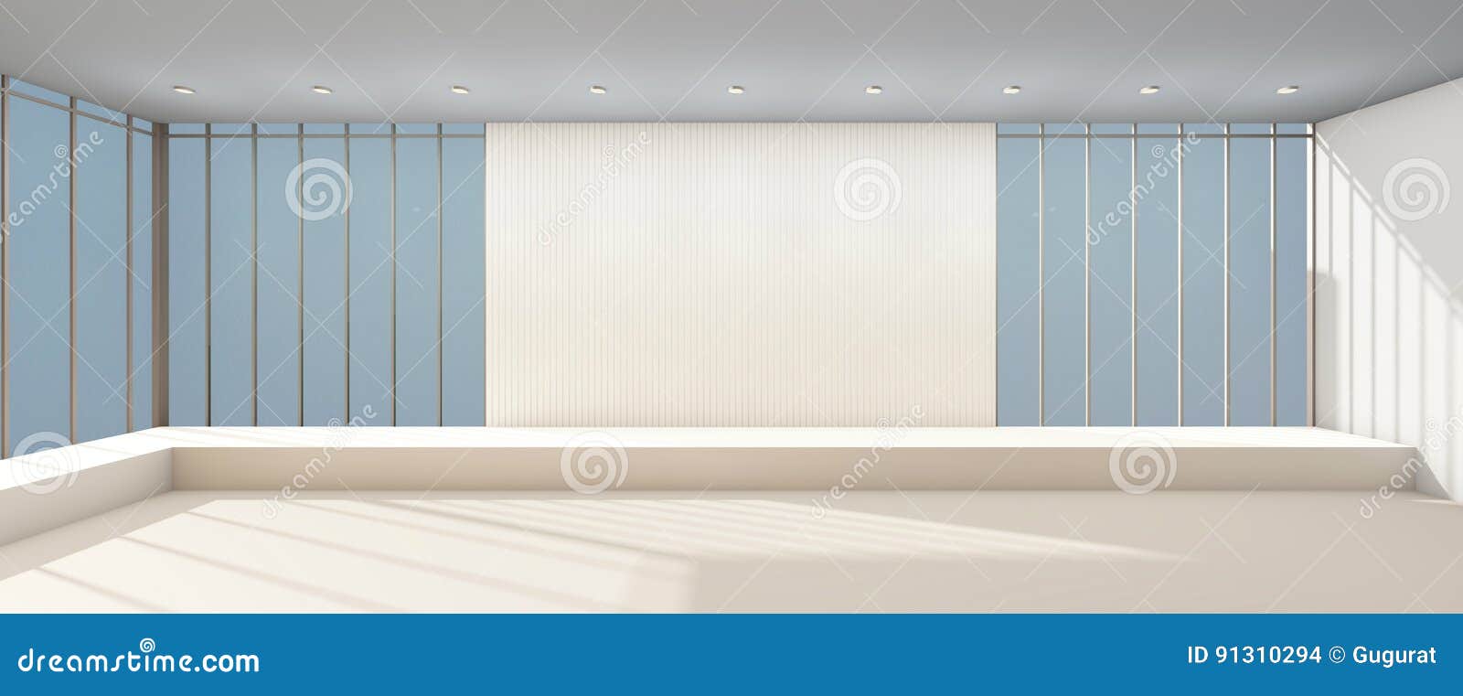 Arts Gallery Modern Minimal and Glass Window Exhibition Stock ...