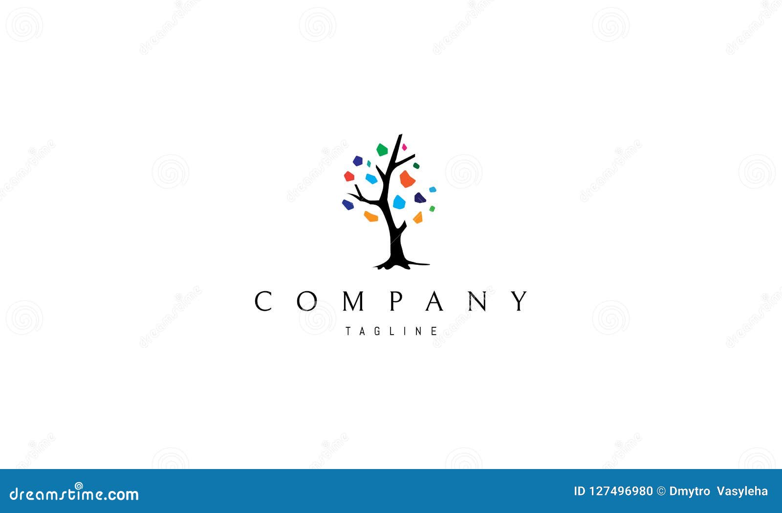 Arts Tree Vector Logo Image Stock Vector - Illustration of forest ...