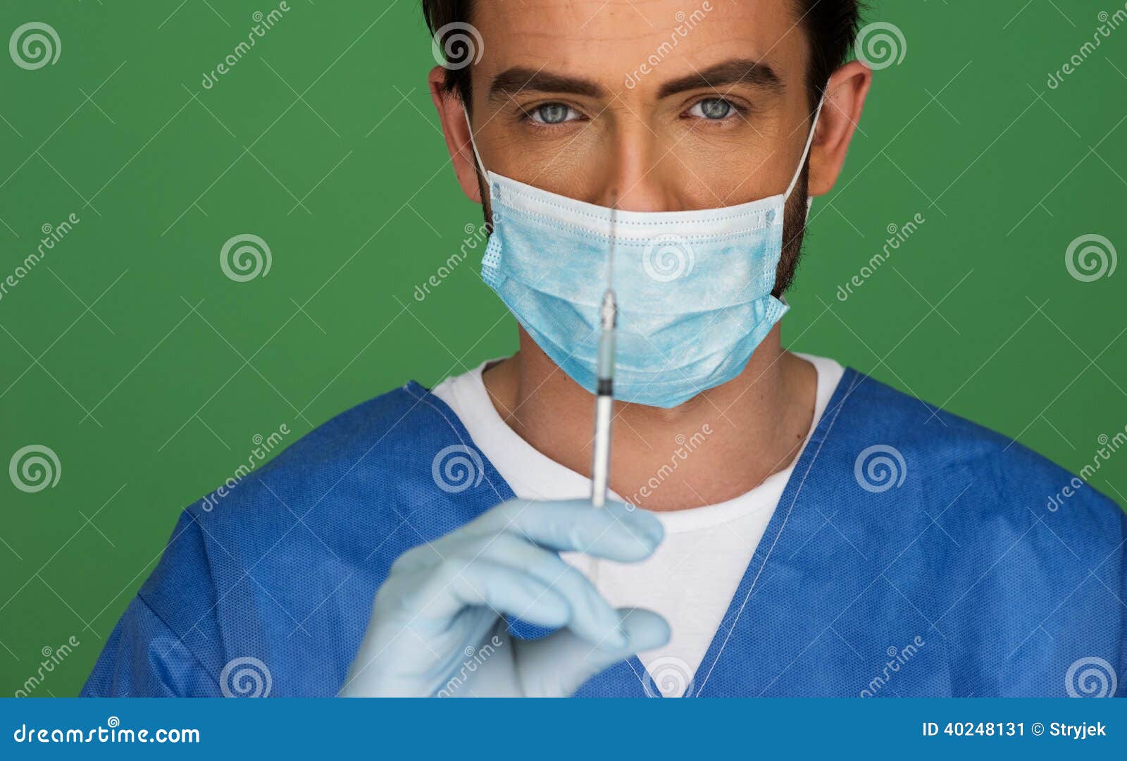 Arts of Verpleger Met Onderhuids Stock Afbeelding - Image of bril ...