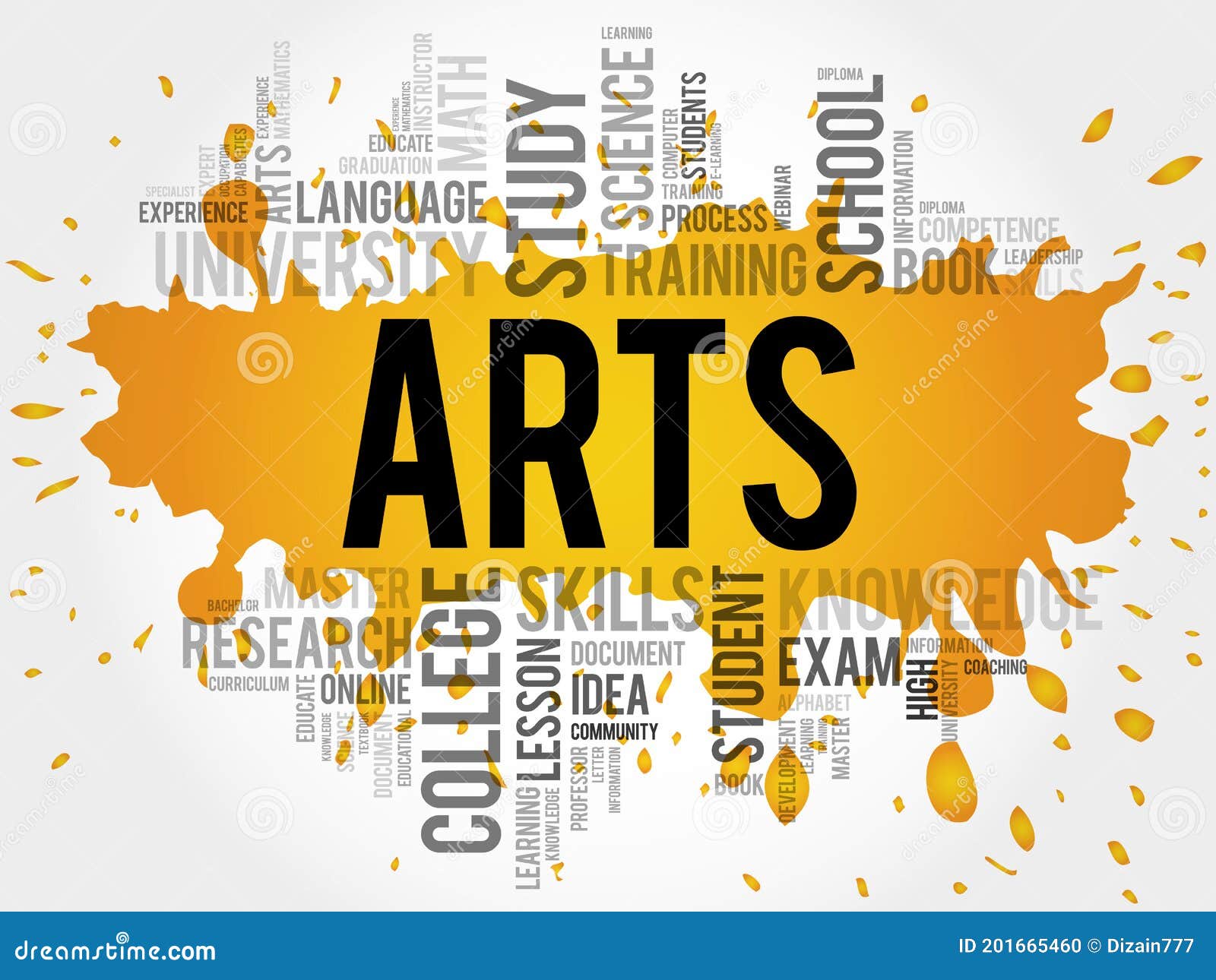 ARTS word cloud stock illustration. Illustration of artist - 201665460