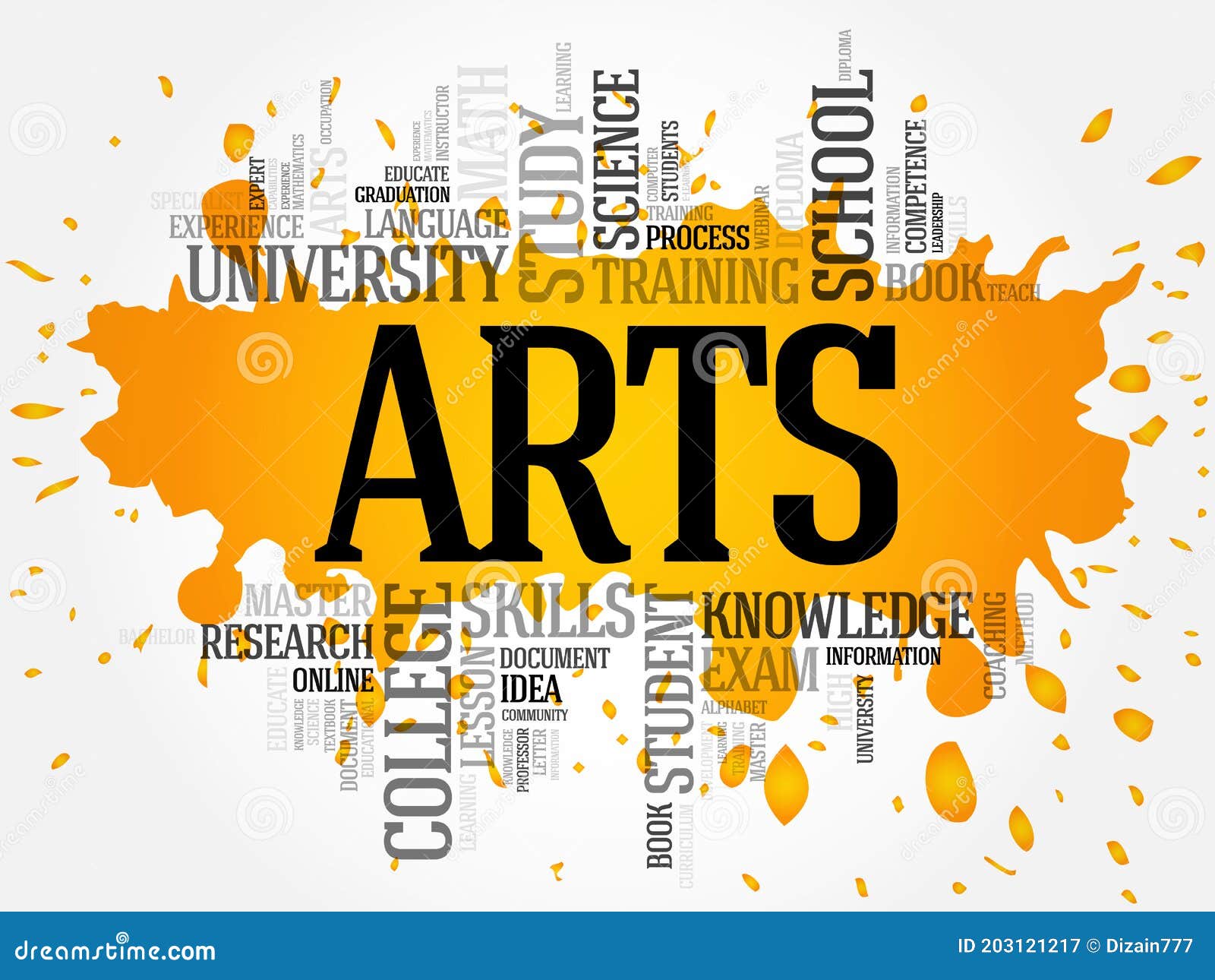 ARTS word cloud collage stock illustration. Illustration of global ...