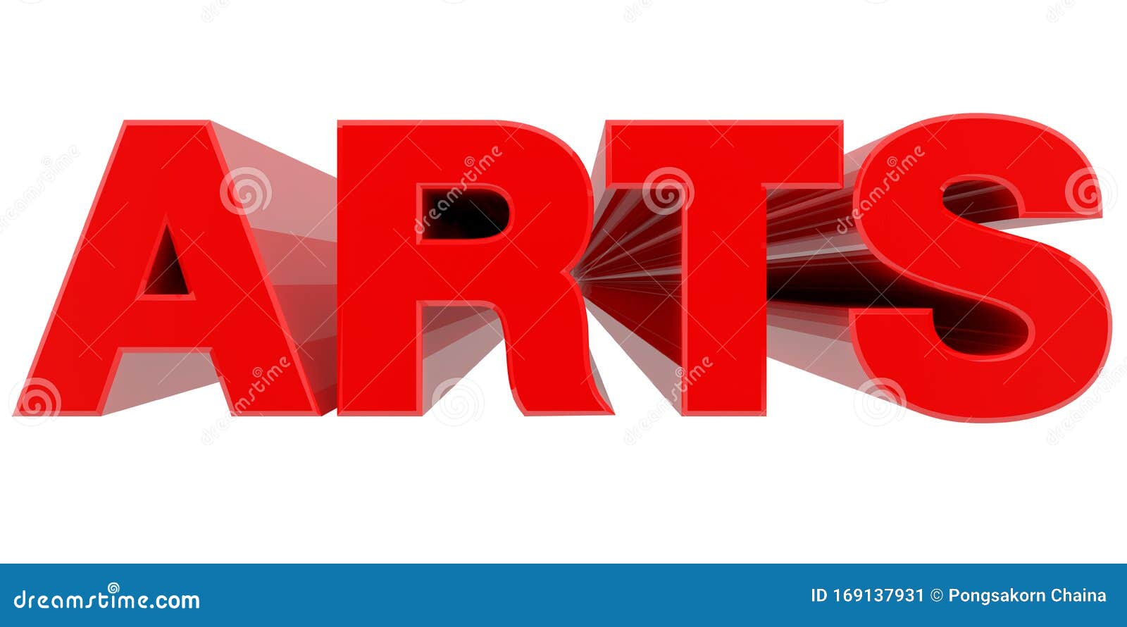 ARTS Word on White Background 3d Rendering Stock Illustration ...