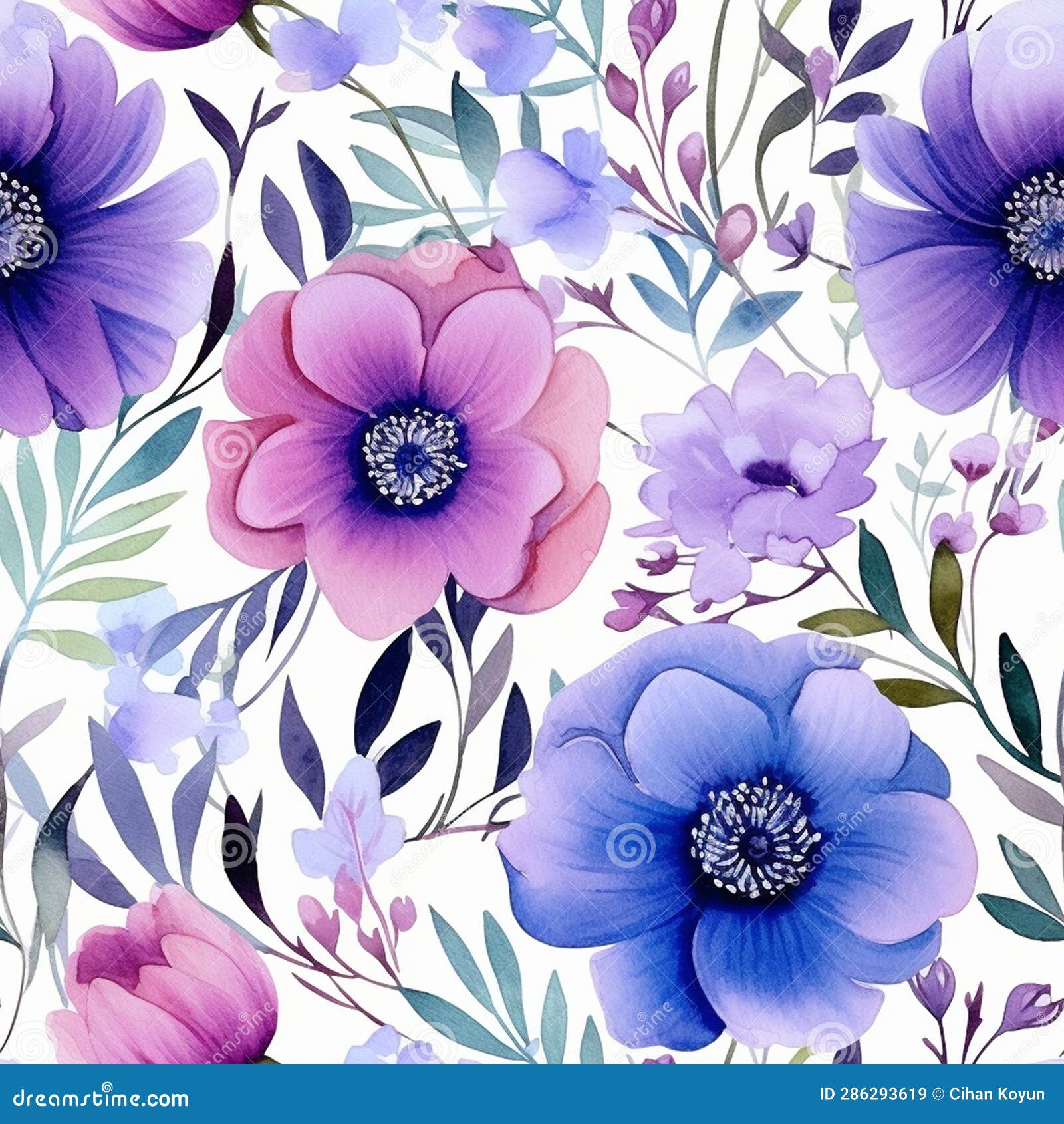 Artsy Flower Pattern for Creative Projects Stock Illustration ...