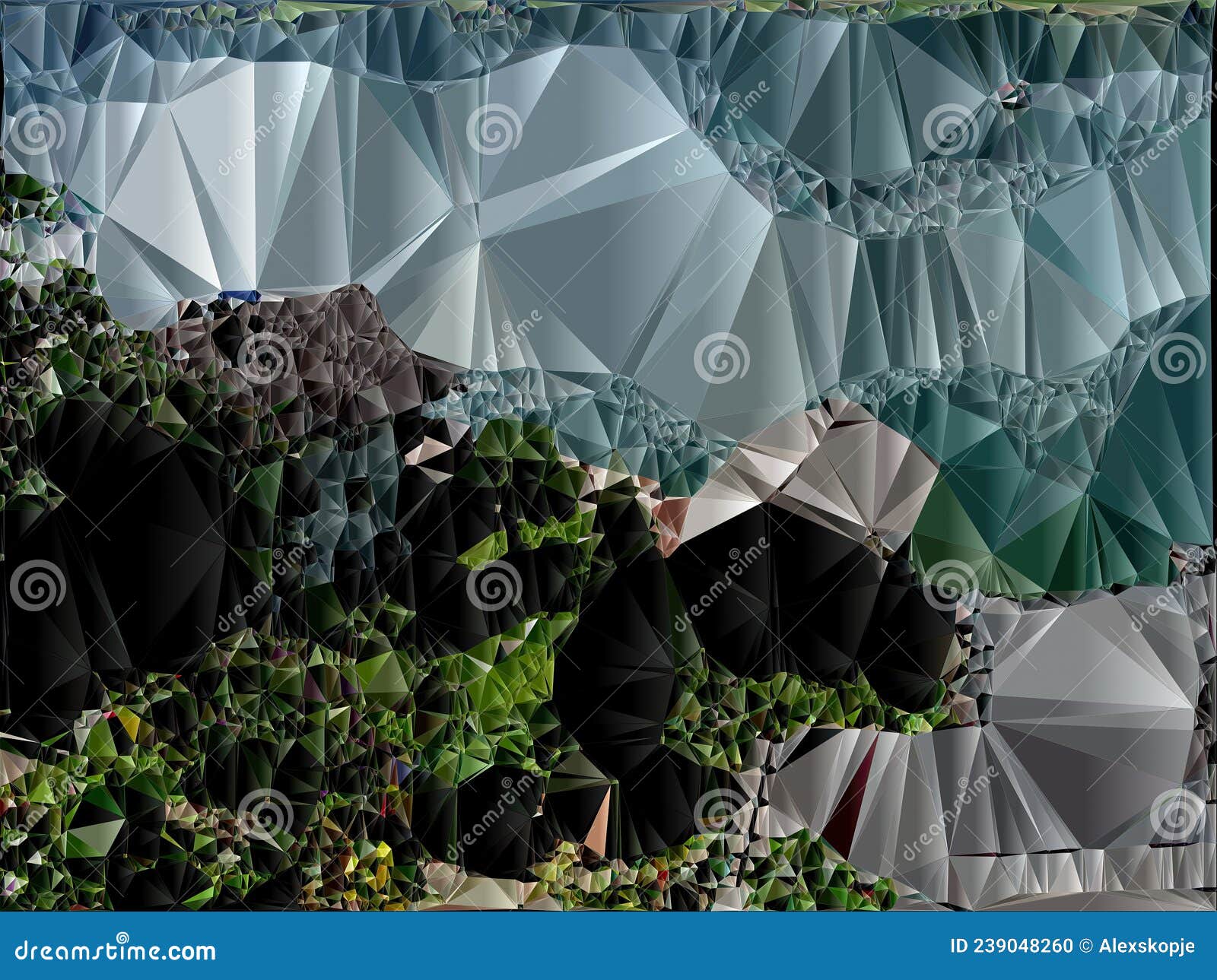 Artwork of Abstract Composition Made with Geometrical Shapes and Stock ...