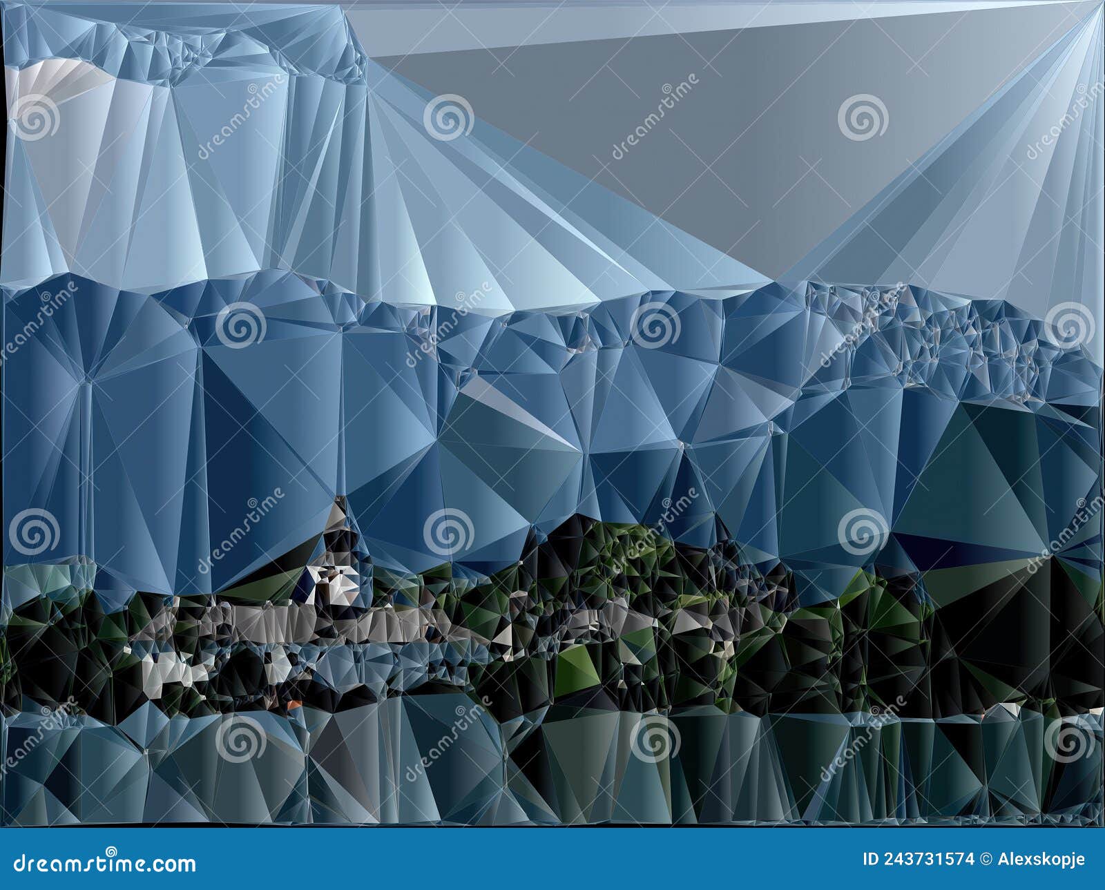 Artwork of Abstract Composition Made with Geometrical Shapes and Stock ...
