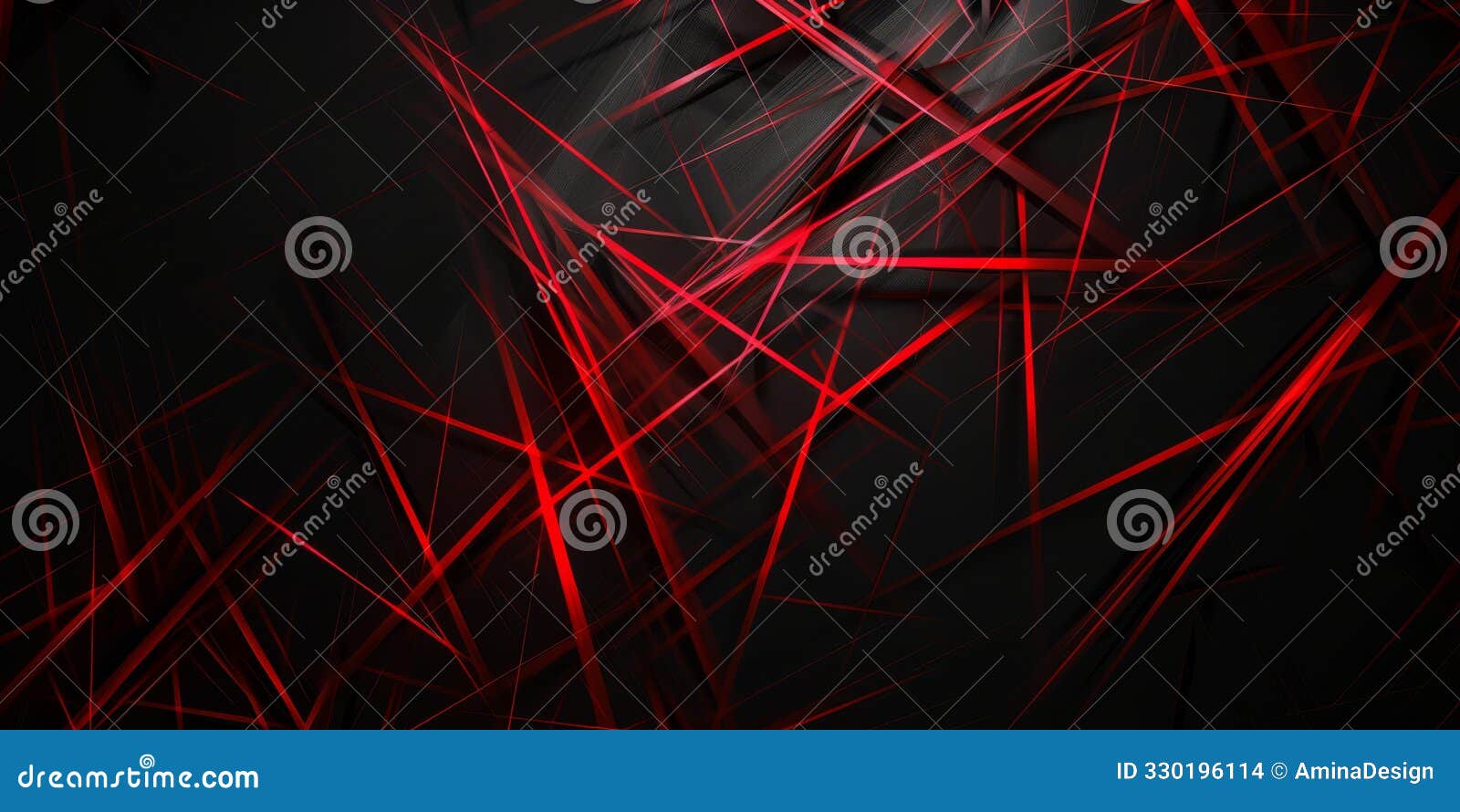 The Artwork Abstract Red Lines on Black Background Shows Vibrant Red ...