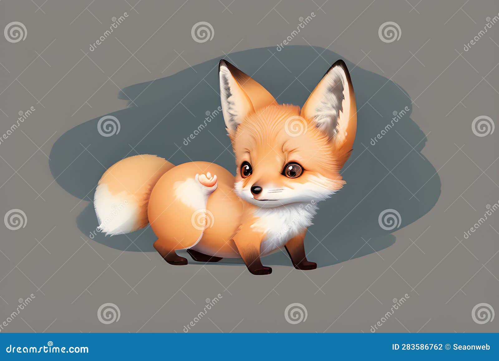 Artwork a Baby Fox Takes Center Stage Showcasing Stock Illustration ...