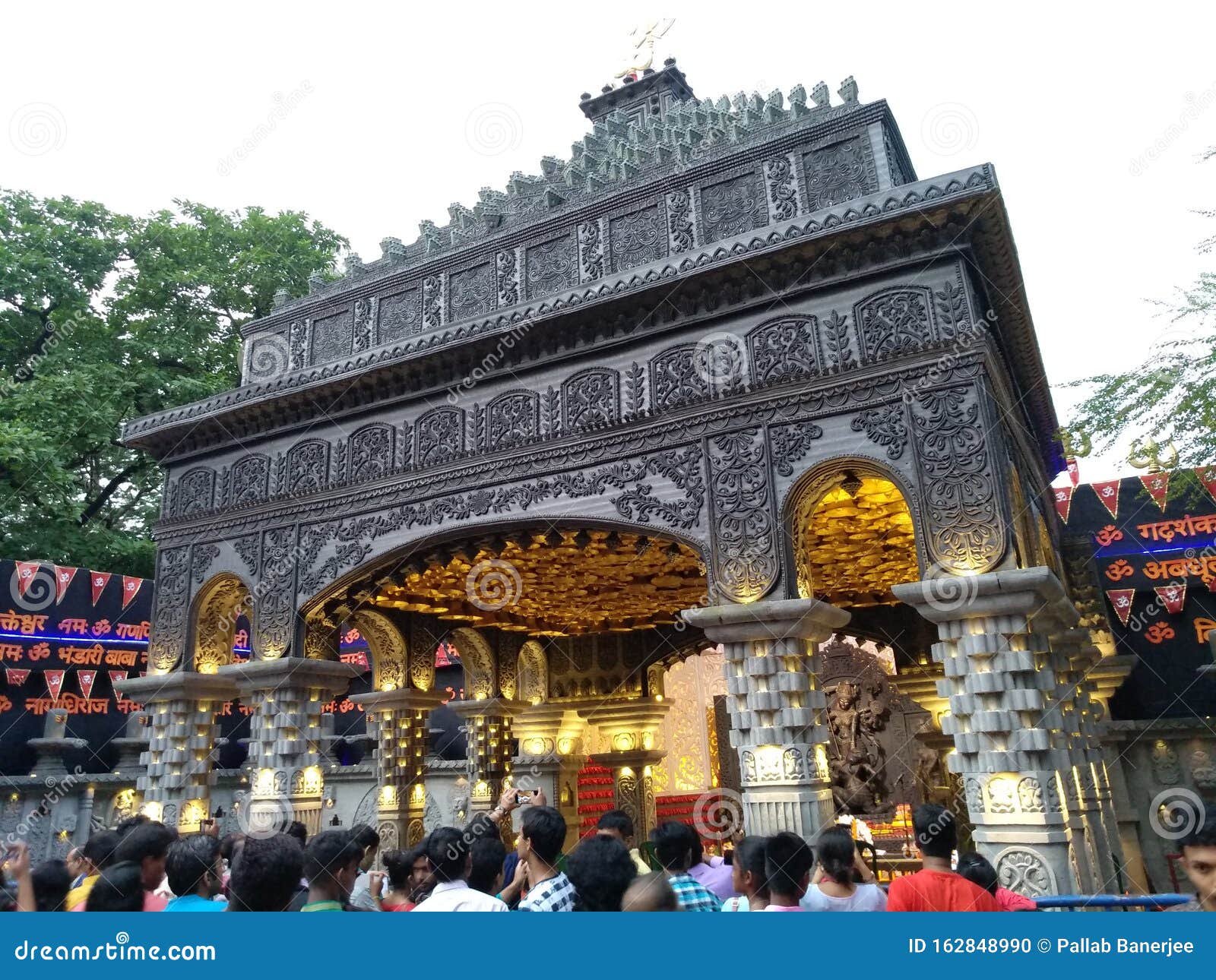 A Sample Pandal while the Festive Season of Bengal Stock Photo - Image ...